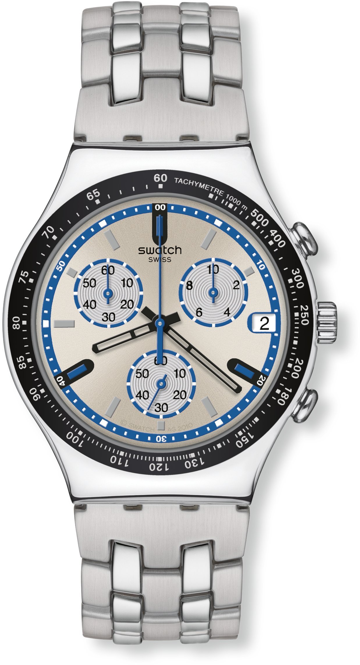 Swatch Chronograph White Dial Men's Watch - YCS543G Instruction Manual