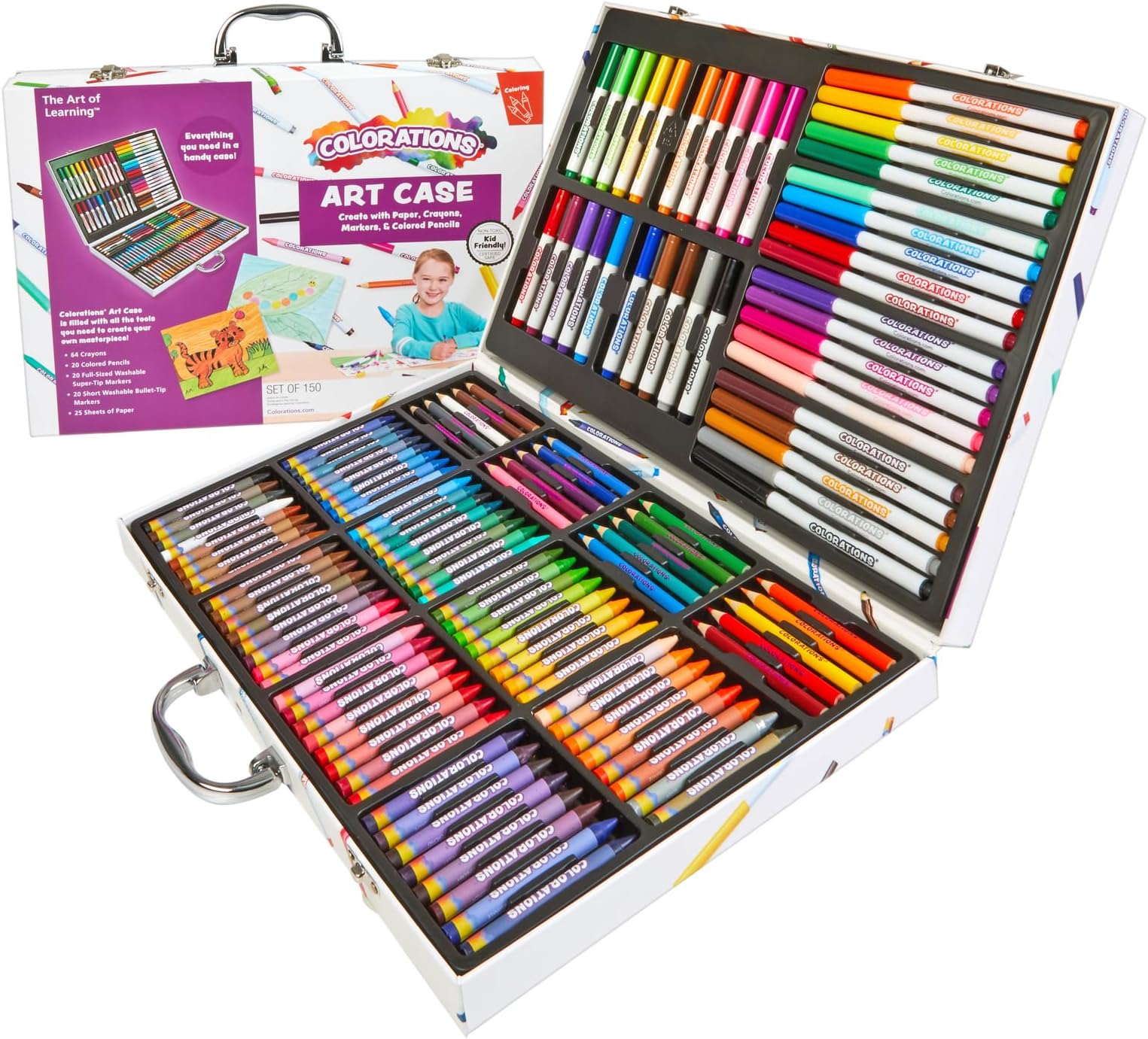 Amazon.com: Crayola Sketch & Color (70pcs), Art Kit for Kids, Includes ...