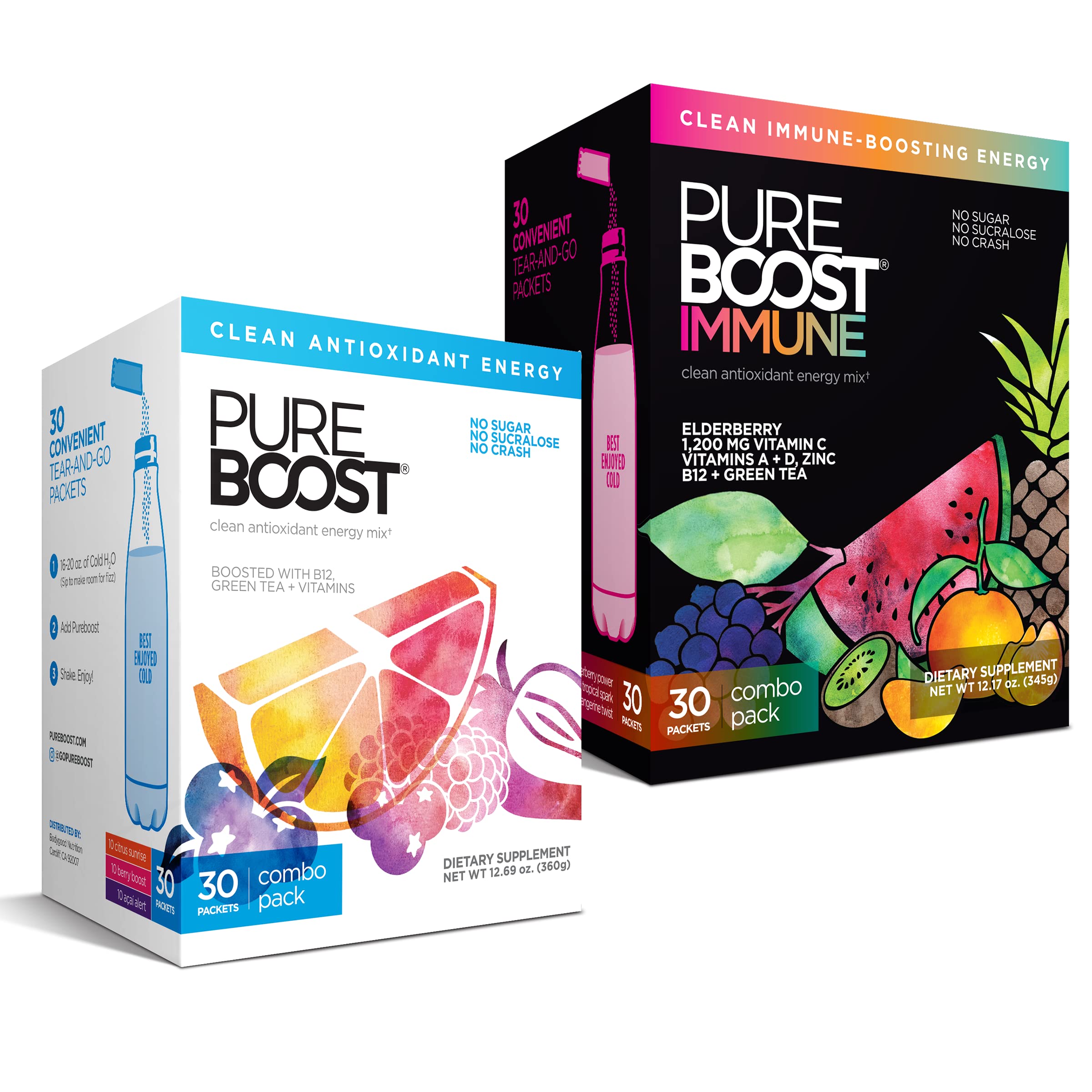 Amazon.com: Pureboost Clean Energy and Super Immune Bundle. 60 Stick ...