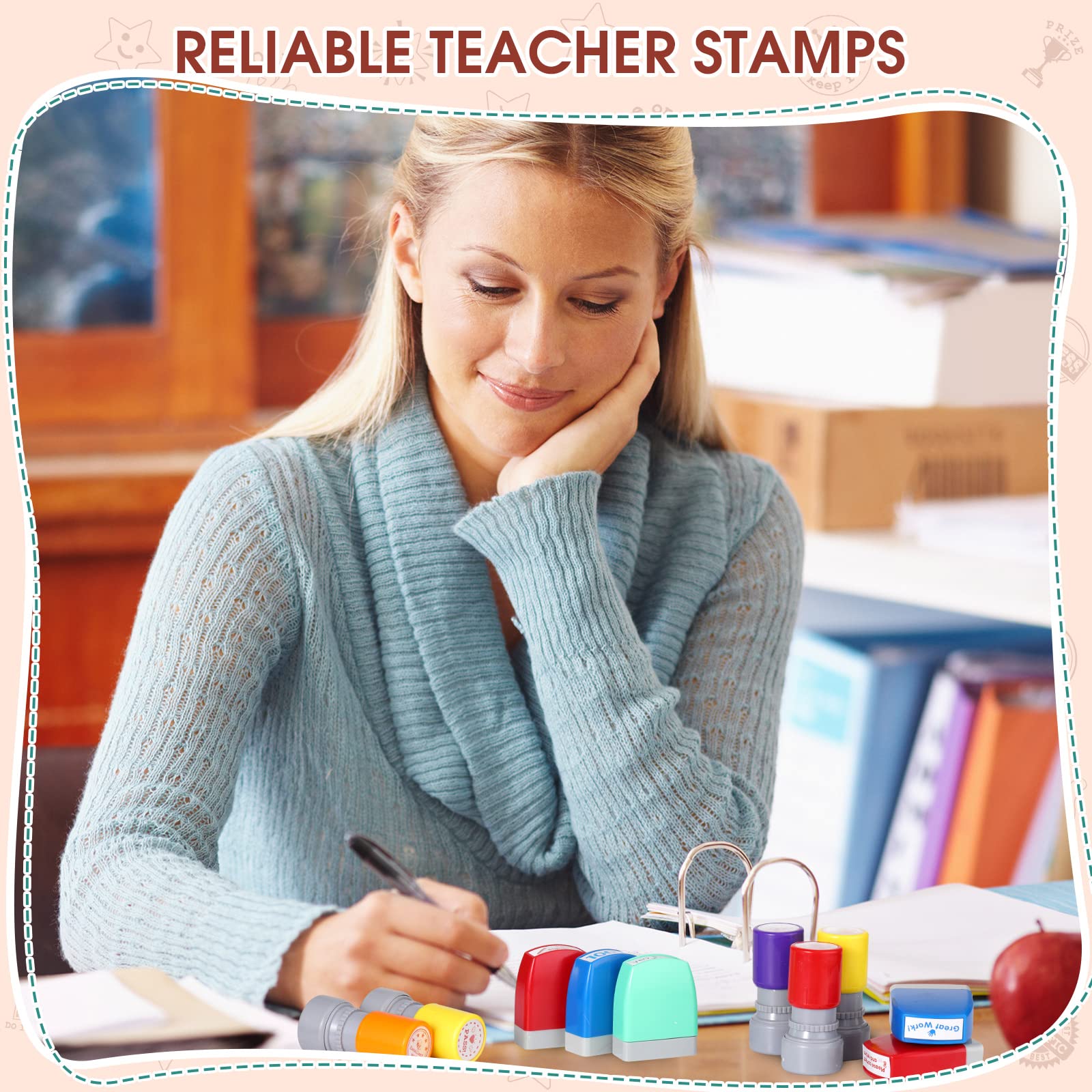 Snapklik.com : 24 Pcs Teacher Stamps For Classroom Elementary ...