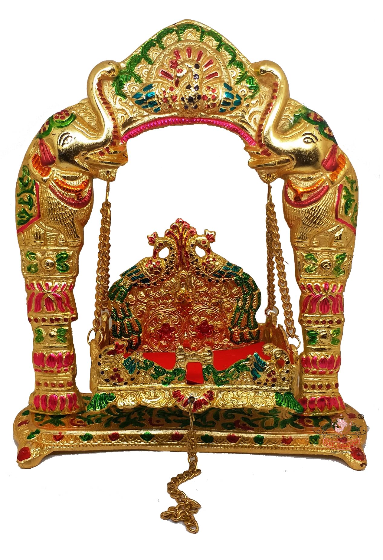 Red Dragon Metal Laddu Gopal Ji Jhula Palna Krishna Swing | Desertcart ...