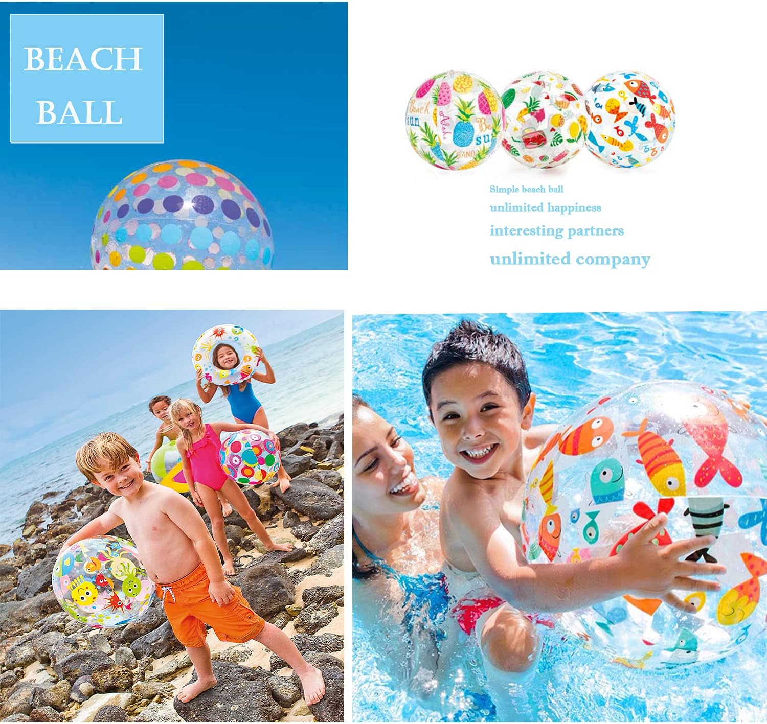 [3-piece set] | water polo | inflatable toy ball | sand pit toy | pool ...
