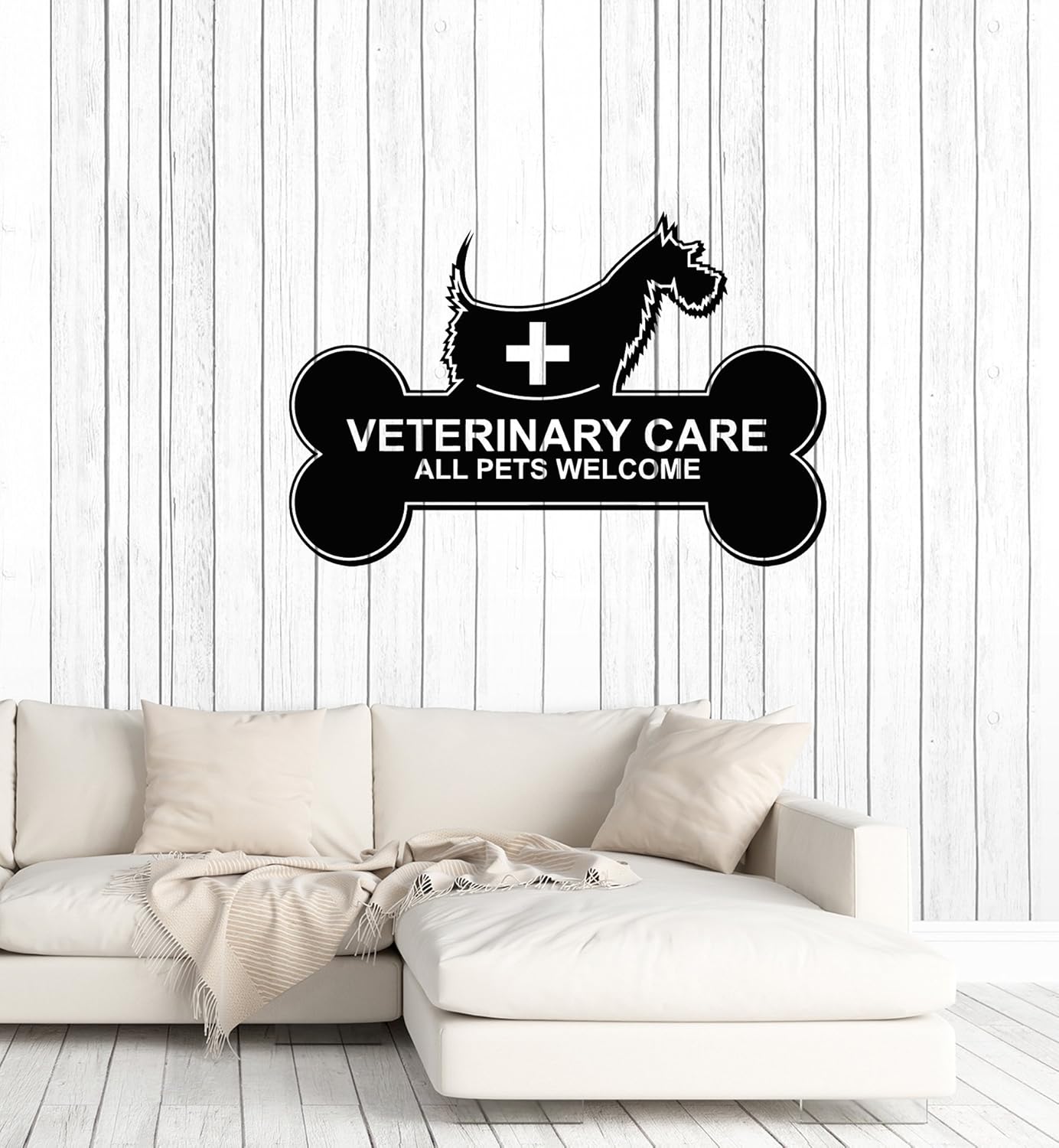 Amazon.com: Large Vinyl Wall Decal Veterinary Care Signboard Pet Dog ...