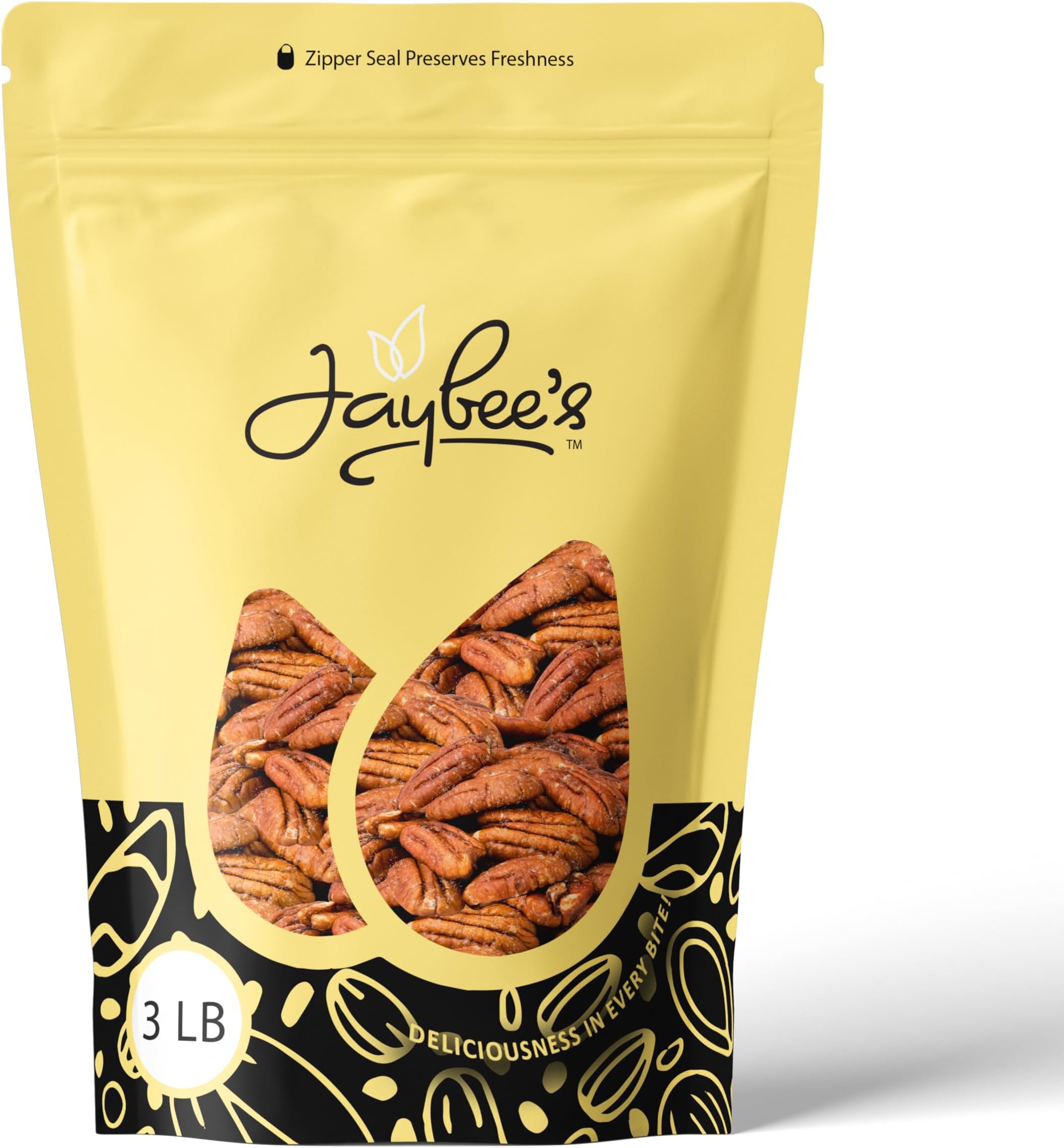 Amazon.com : Raw Whole Pecans 3 Lb – Unsalted, Fresh Shelled Halves ...