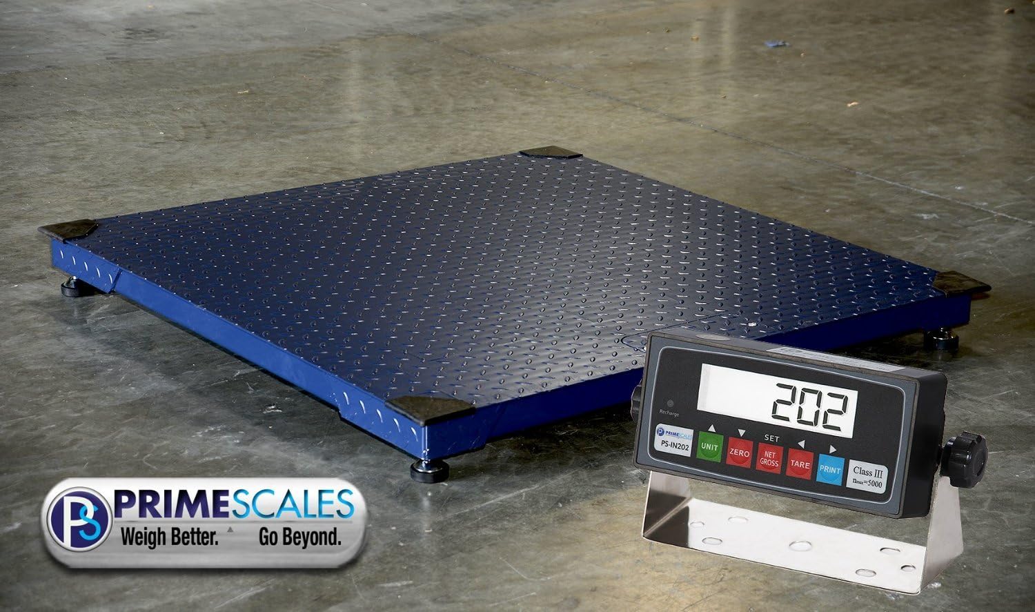 Amazon.com: Prime 10000x1lb 60"x 60" Floor Scale with Metal Indicator ...