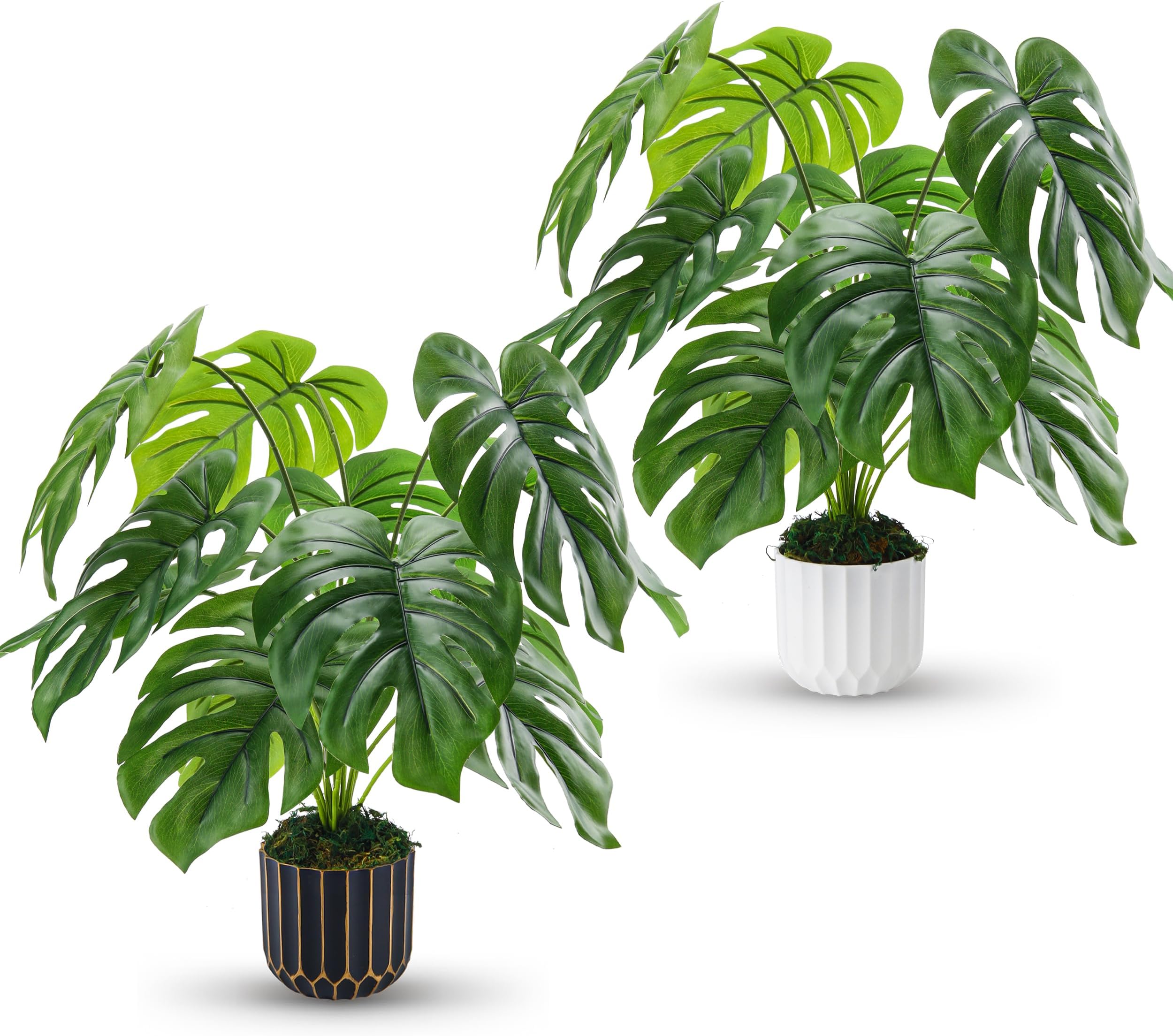 Amazon.com: Wofair 45 Inch Artificial Monstera Plant, Fake Monstera ...