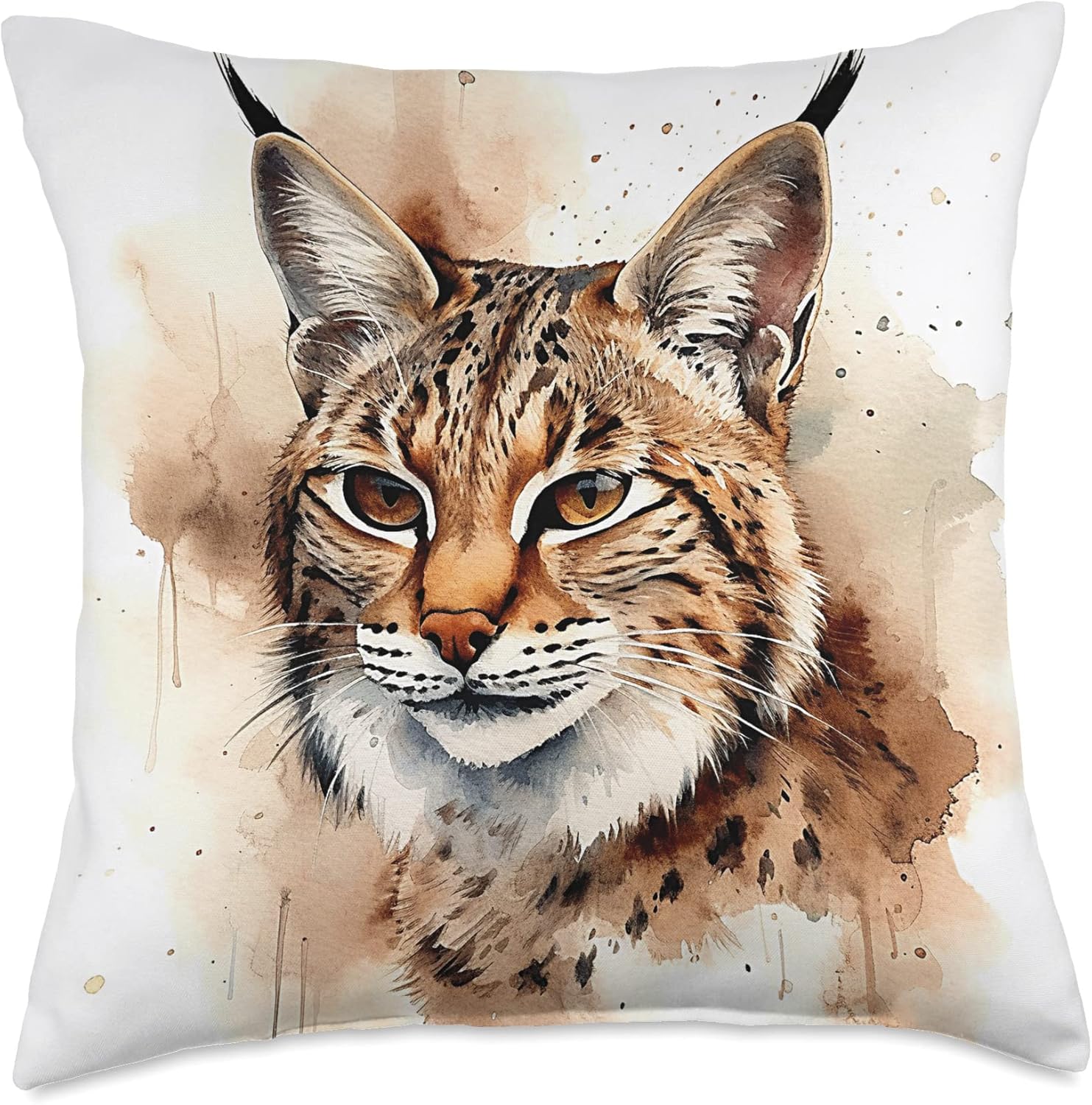 Amazon.com: Bobcat Watercolor Graphic Throw Pillow : Home & Kitchen