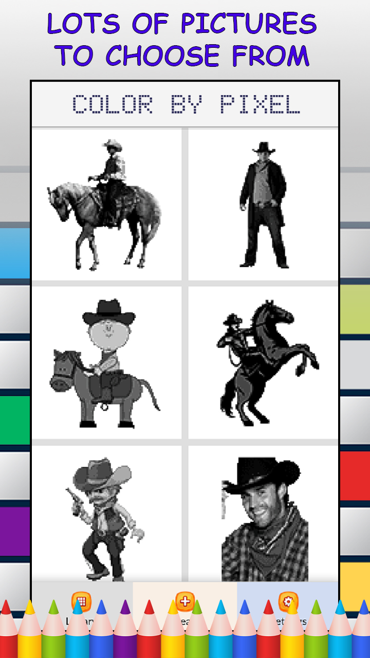Buy Cowboys Color by Number - No Ads Pixel Art Game - Coloring Book ...