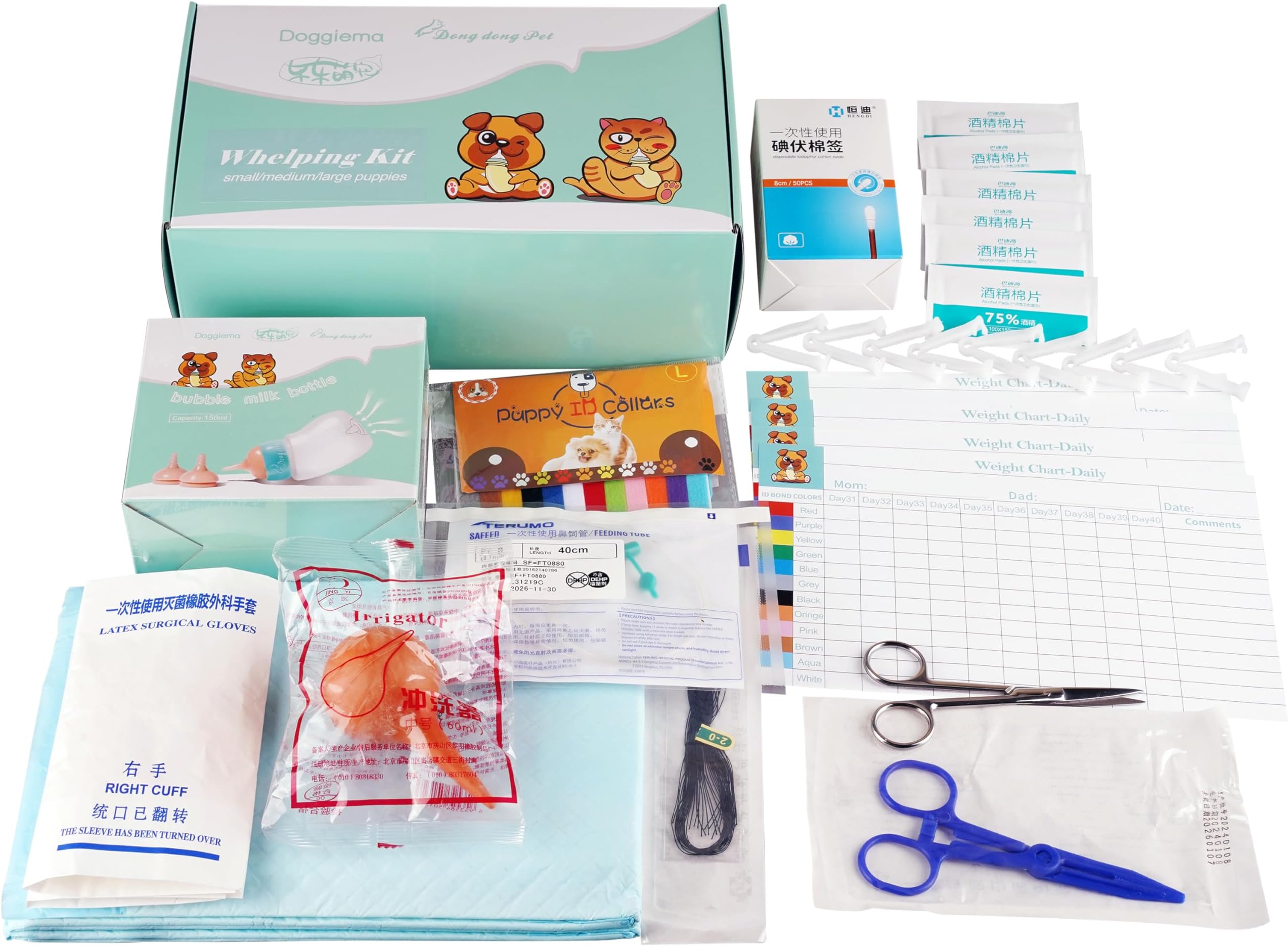 Pet Supplies : ekezoeloreh Whelping Kit for Puppies and Kittens - All ...