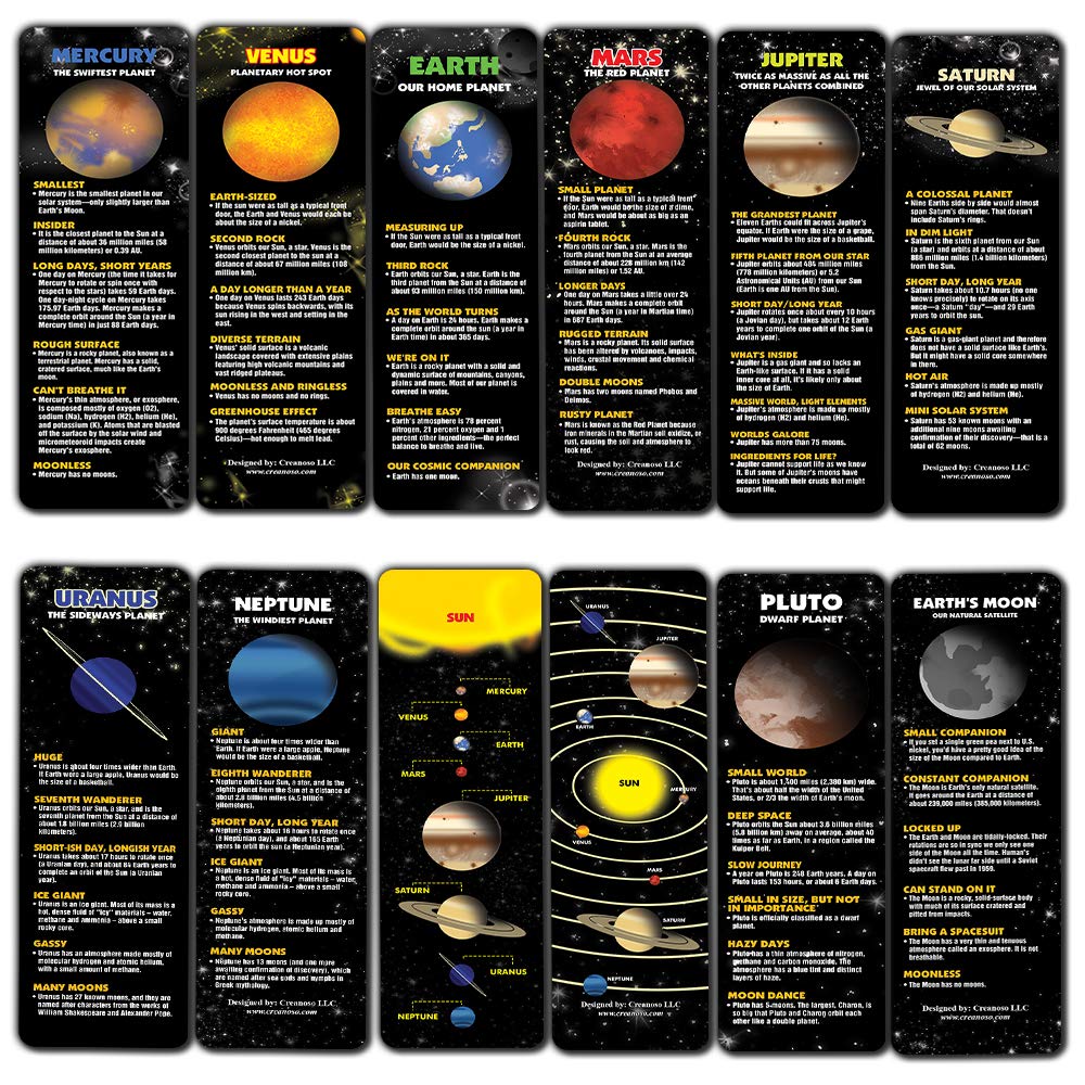 Creanoso Fun Facts About Planets Bookmarks 30 Pack Planetary Facts creanoso-fun-facts-about-planets-bookmarks-30-pack-planetary-facts