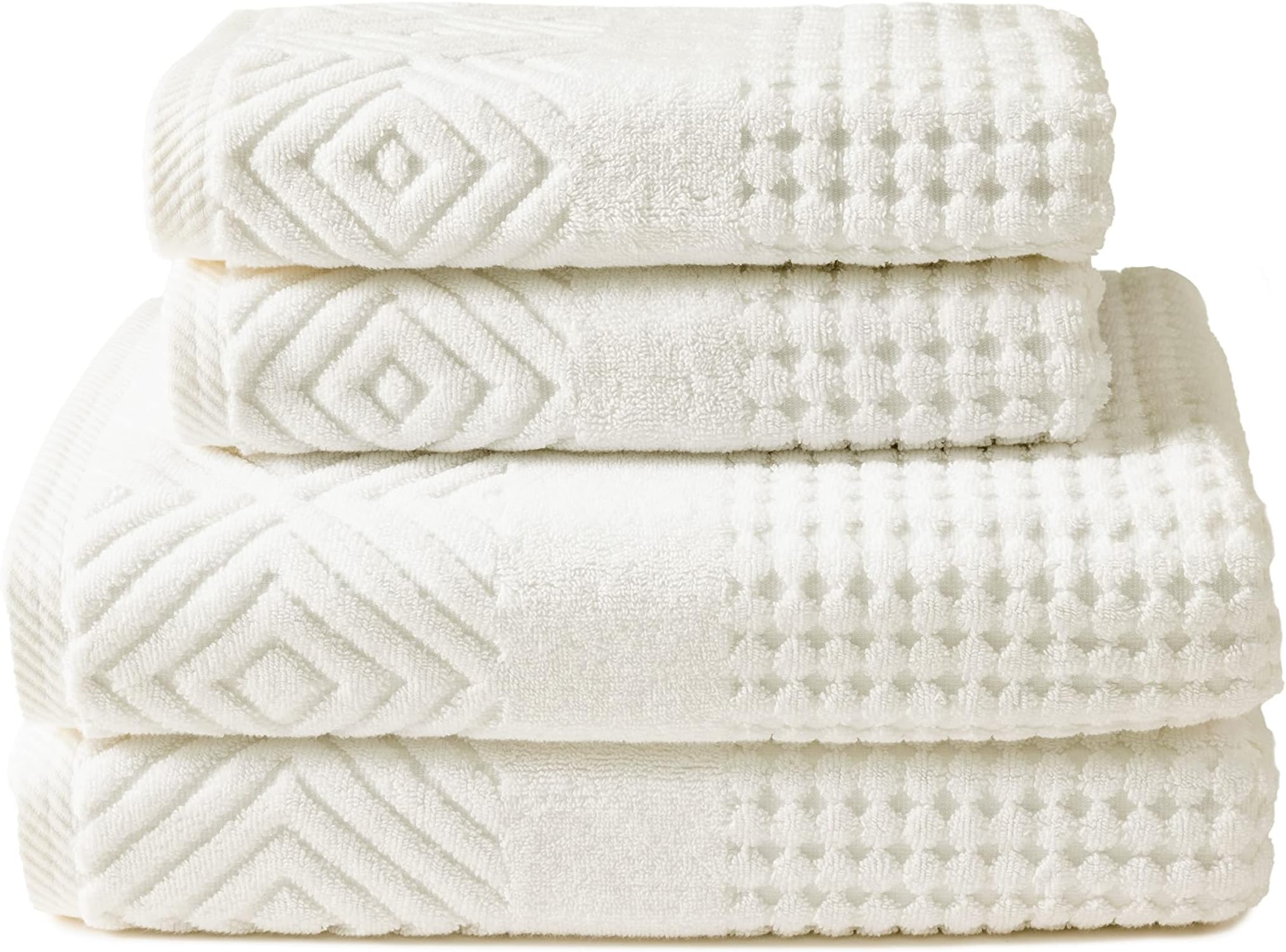 Amazon.com: Great Bay Home Taupe Bath Towel Set, 4 Pack Quick Dry ...