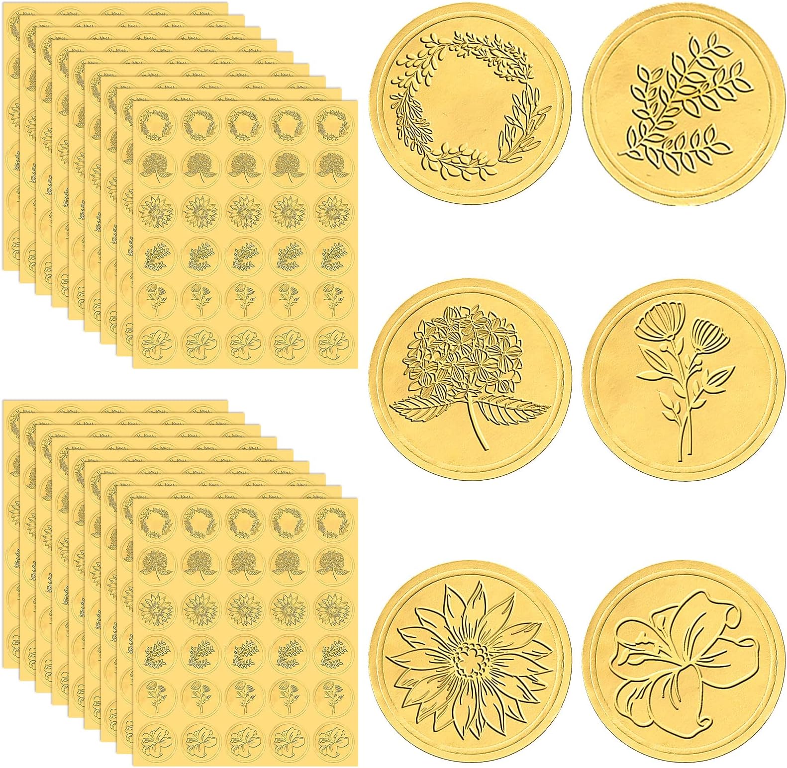 Amazon.com : Kisston 100 Pcs Wedding Stickers Wax Seal Stickers Wedding ...