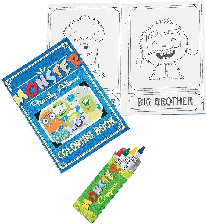 Amazon.com: Fun Express - Monster Coloring Book W/Crayon Handout for ...