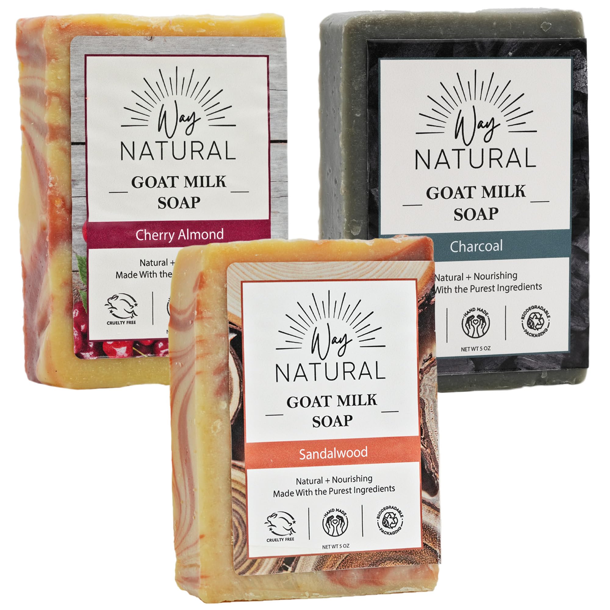 Amazon.com : Way Natural Goat Milk Soap Bar (Variety 3 Pack) - Natural ...
