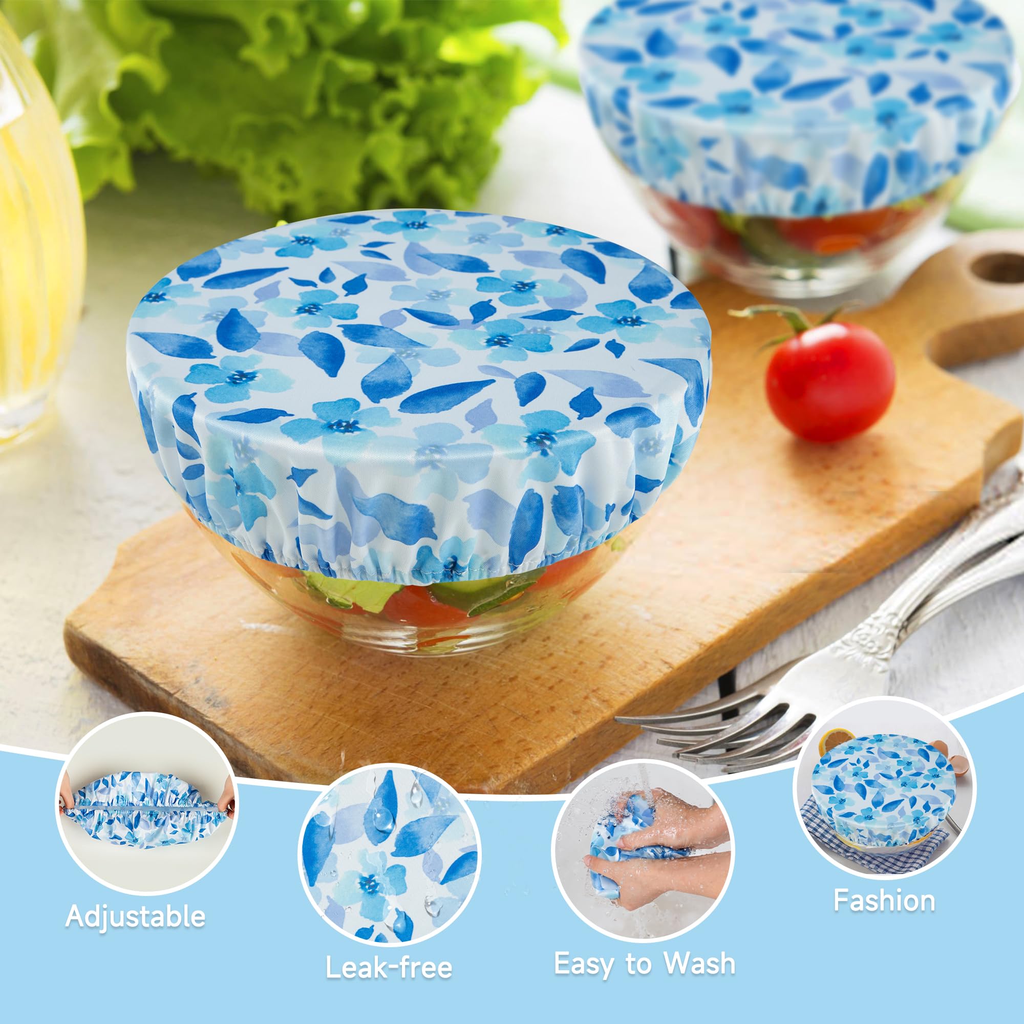 Snapklik.com : Wegreeco Elastic Reusable Bowl Covers For Bread Proofing