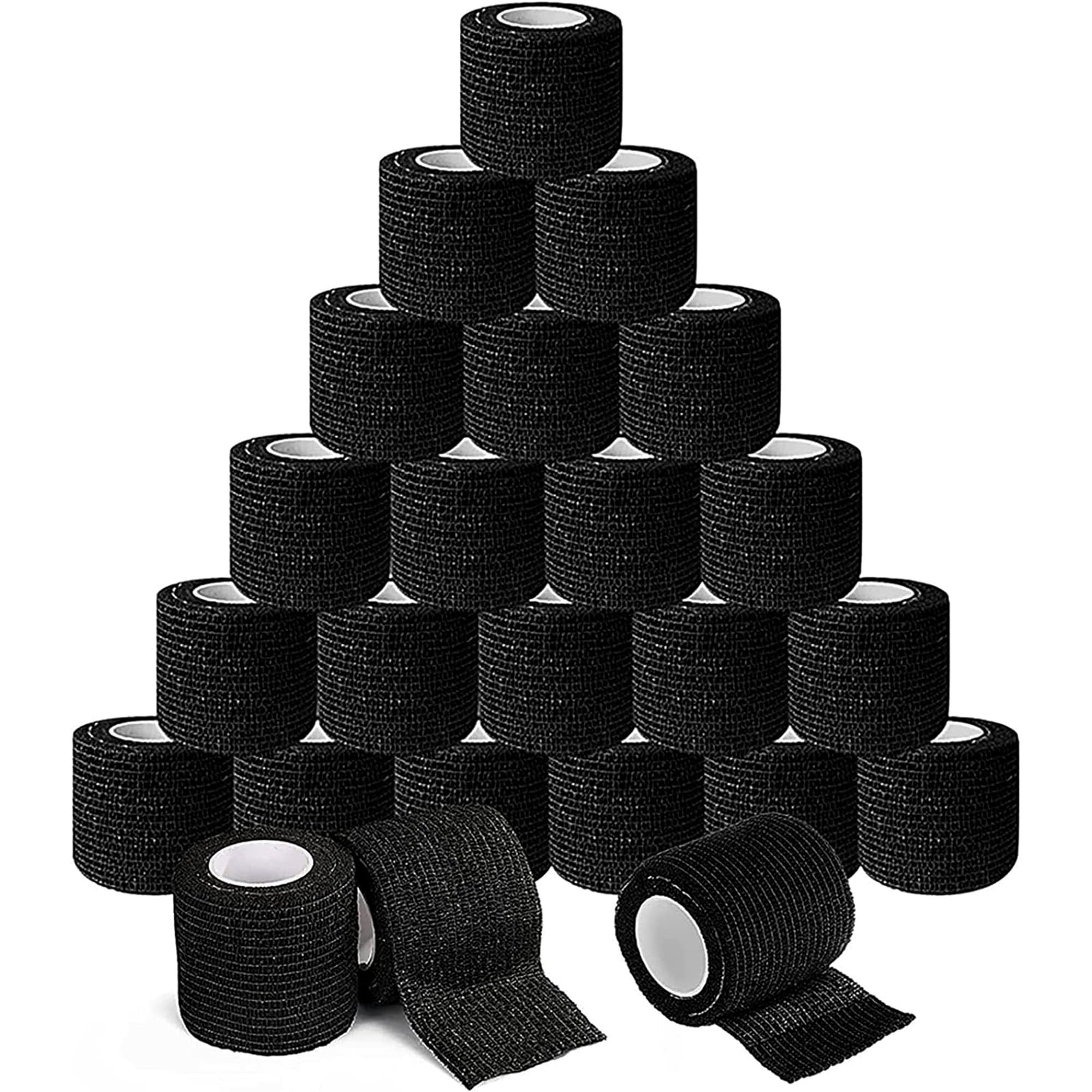 Amazon.com: 24 Pack 2 Inch × 5 Yards Self Adhesive Bandage Wrap Black ...