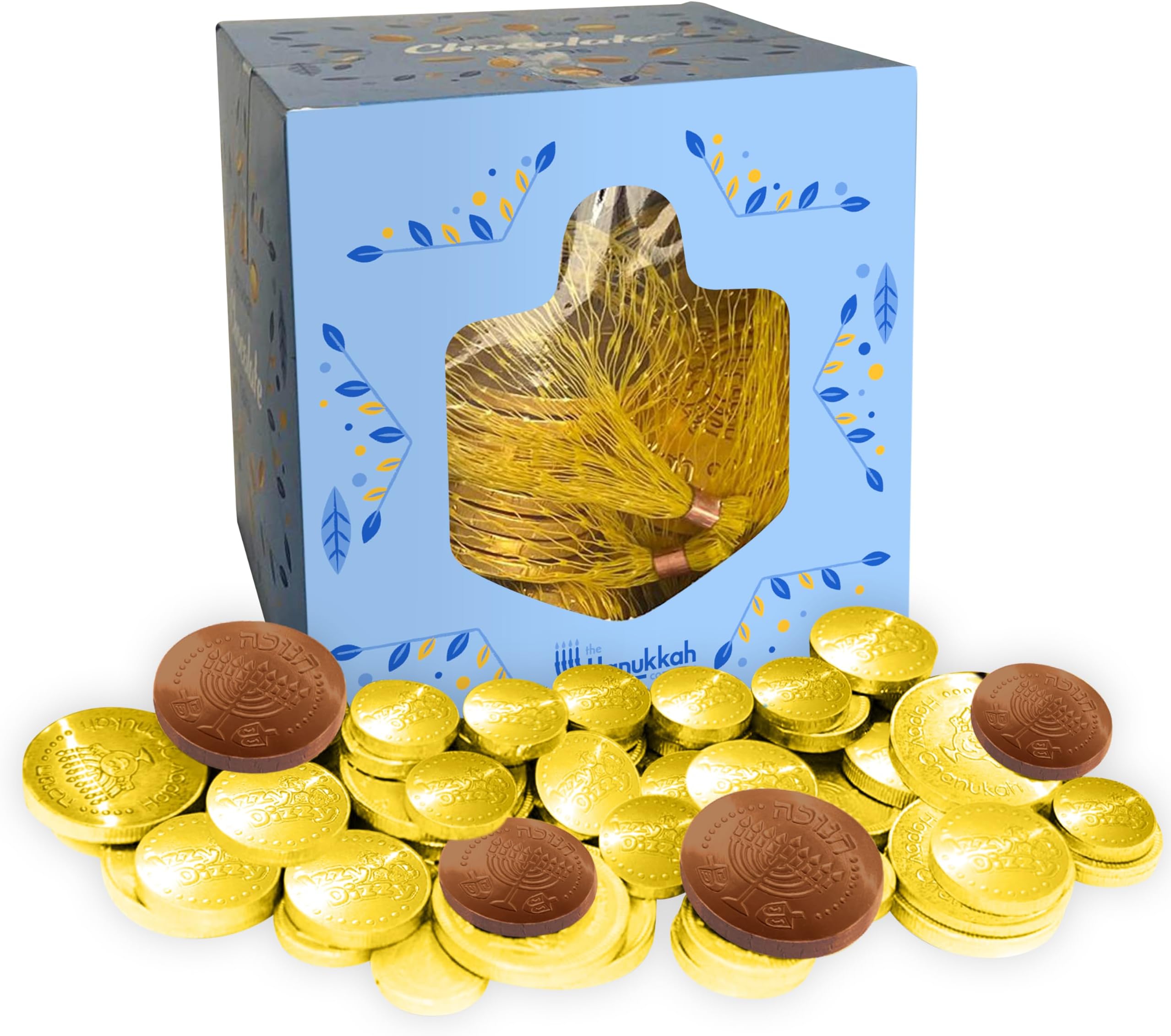 Amazon.com: The Hanukkah Company Chocolate Gelt Gold Coins In Mesh Bag ...
