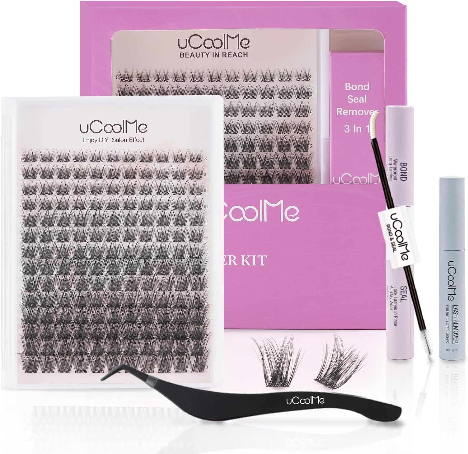 Amazon.com: Secret Lash Clusters Kit 8-18mm Natural Eyelash Clusters ...