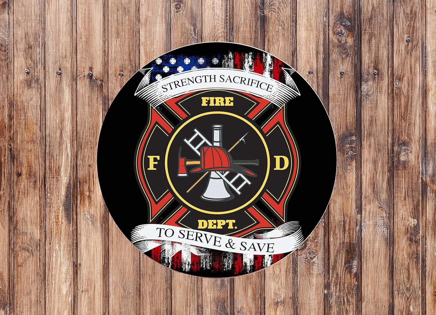 Amazon.com : Firefighter Wreath Sign Wood Decor, Porch Decor, Wood Door ...