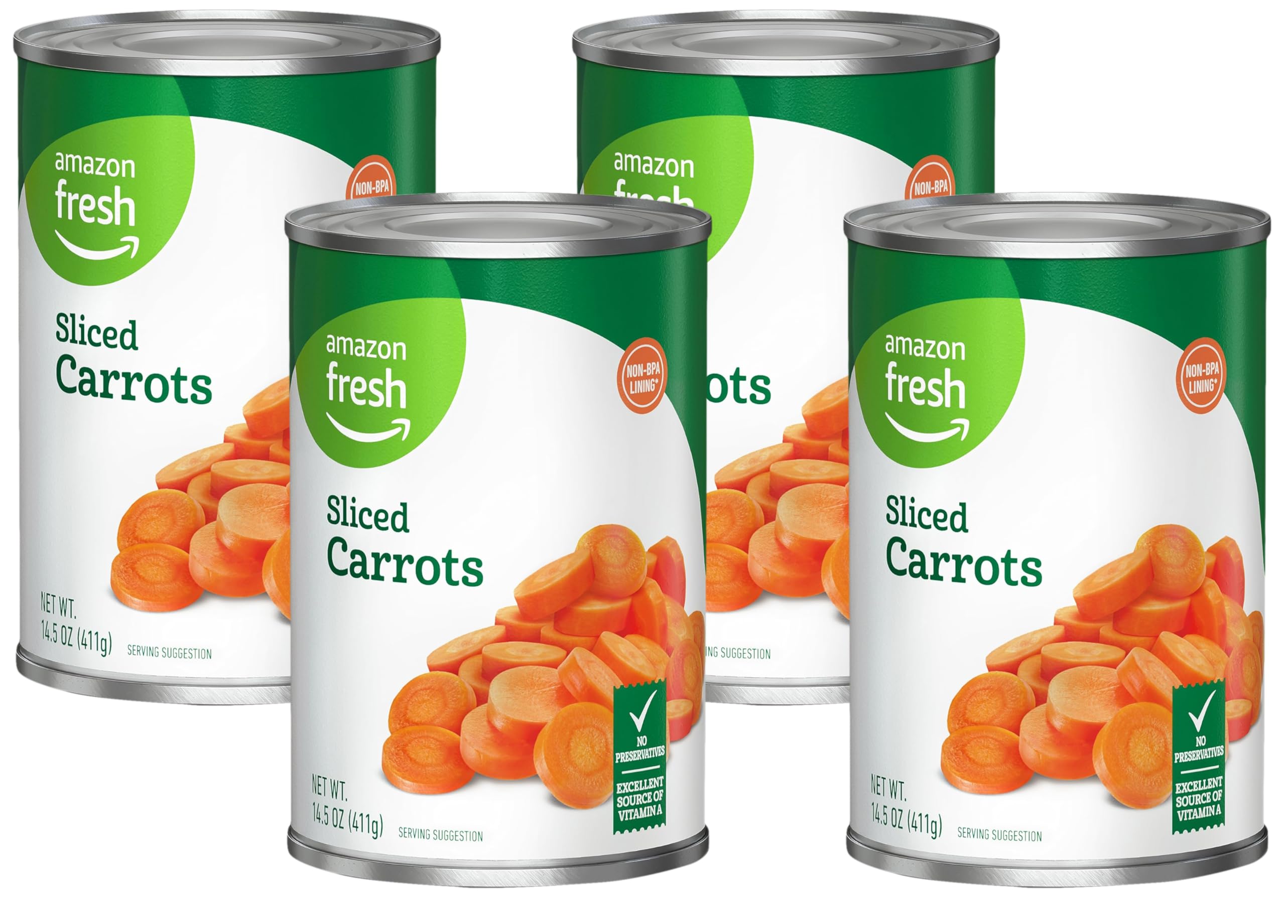 Amazon.com: Amazon Fresh, Canned Sliced Carrots, 14.5 Oz (Pack of 4)