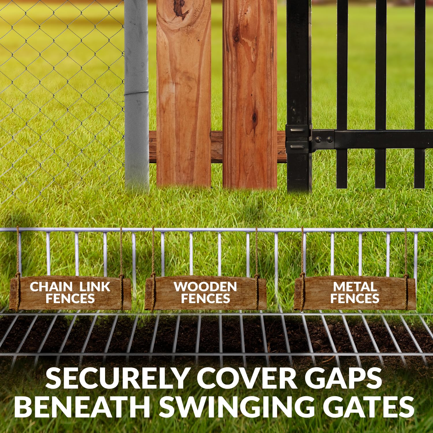 Chain Link Fence Dog Barrier Dig Defence 10 Pack No Dig Small/Medium