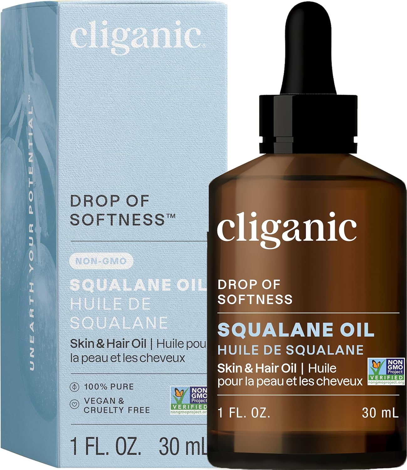 Cliganic Pure Squalene Oil Non-GMO, 1oz : Amazon.ca: Beauty & Personal Care