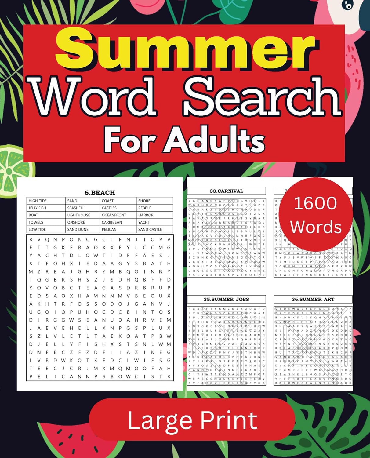 Summer Word Search for Adults : Interactive Hyperlinked Book with 80 ...