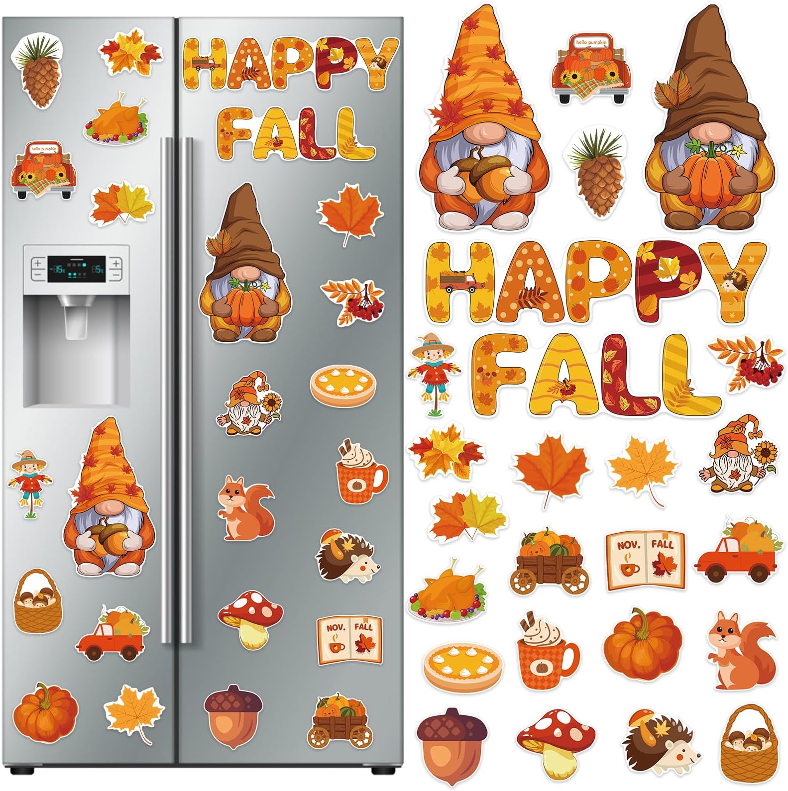 Amazon.com: 25 Pcs Thanksgiving Turkey Refrigerator Magnets Fall ...