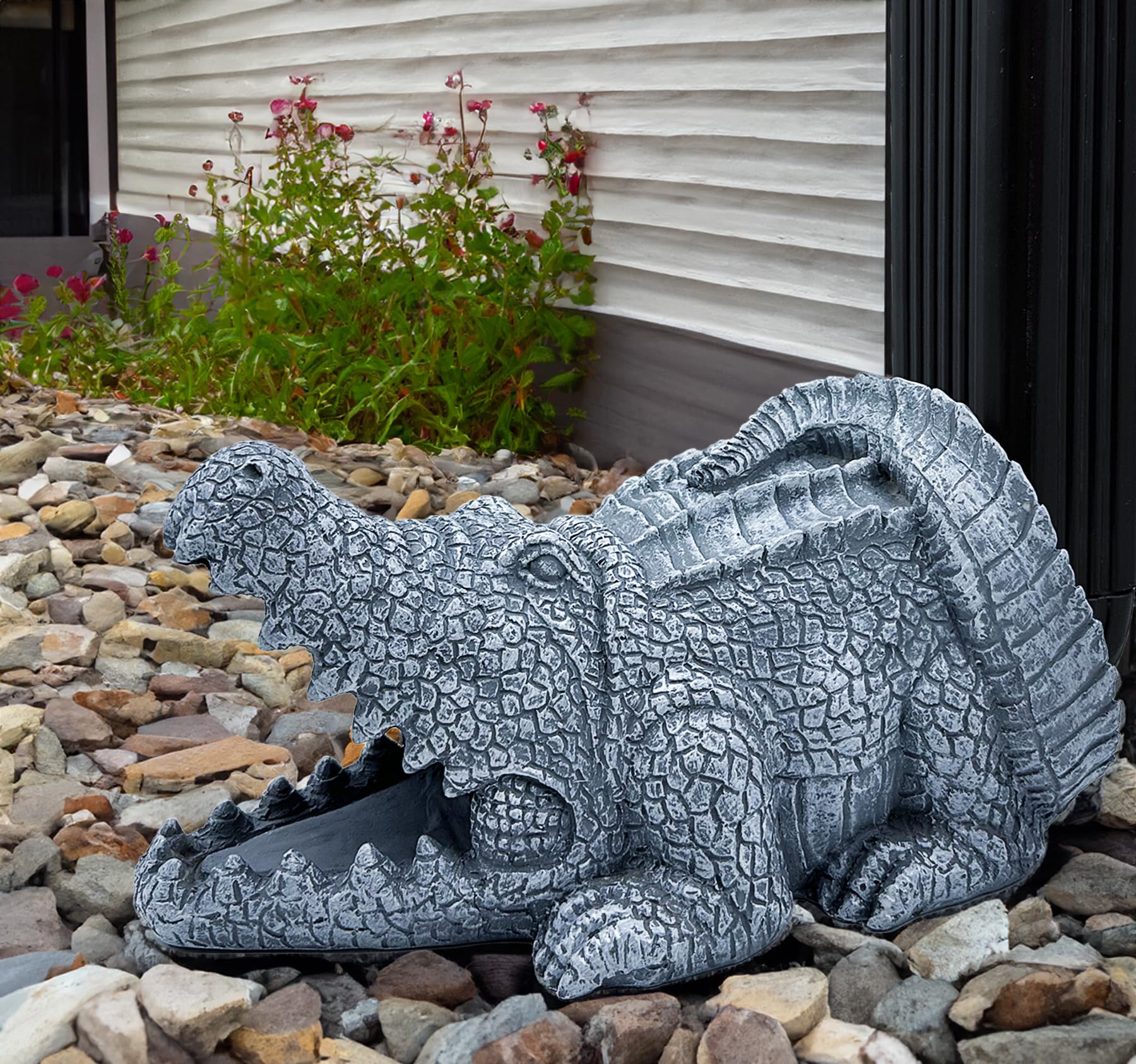 Snapklik.com : Euiroet Crocodile Sculpture Gutter Downspout Extender ...