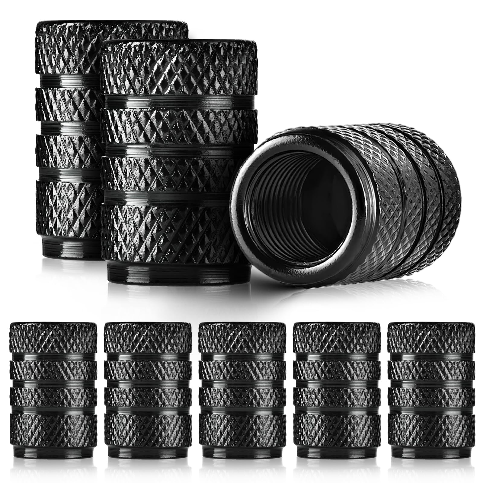 Valve Stem Caps, 8 Pcs Tire Valve Caps, Anodized Aluminum Valve Stem ...