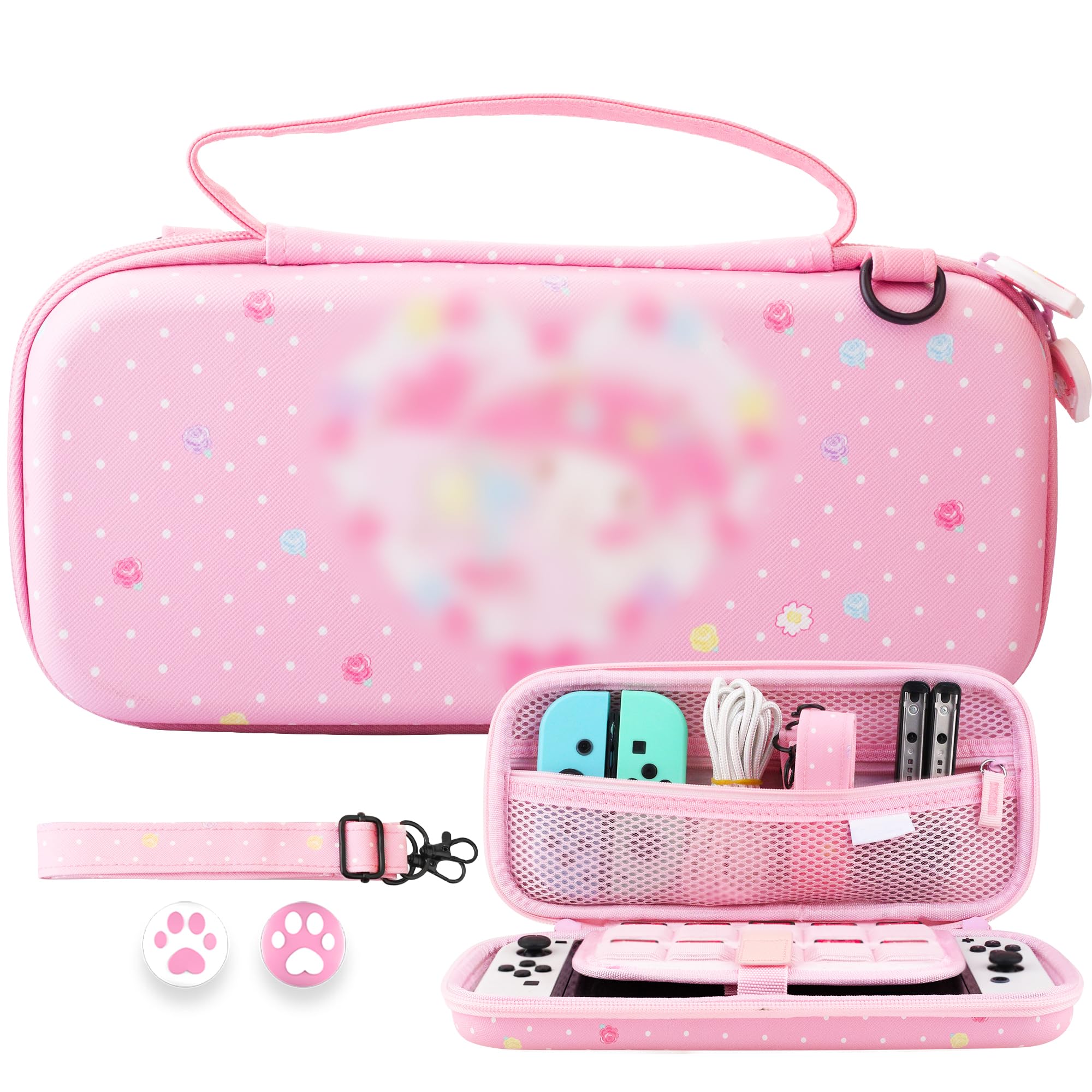 Snapklik.com : HYPERCASE Pink Carrying Case For Nintendo Switch/OLED ...