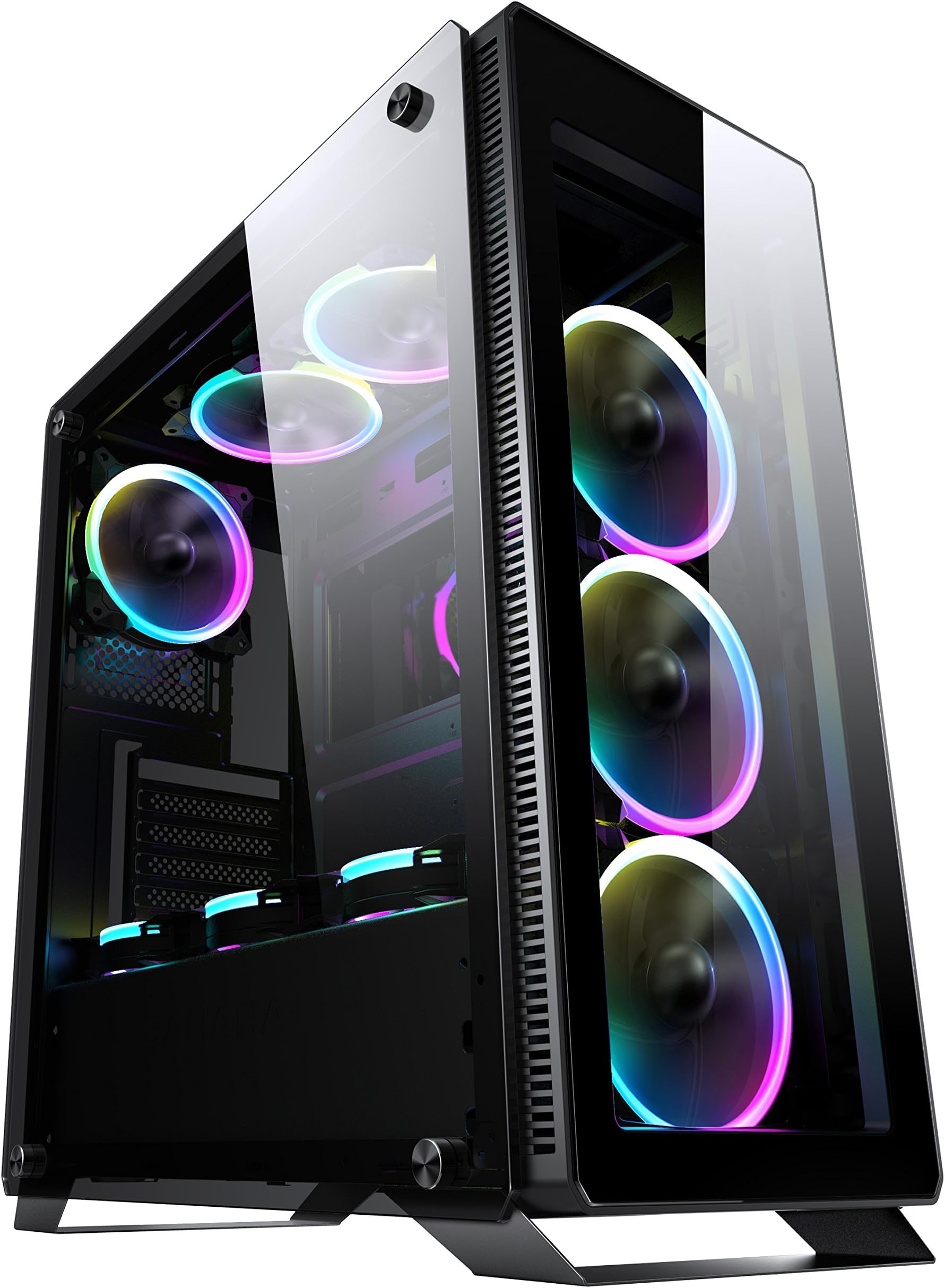 CiT Sauron Mid-Tower ATX PC Gaming Case ARGB | Black : Amazon.co.uk ...