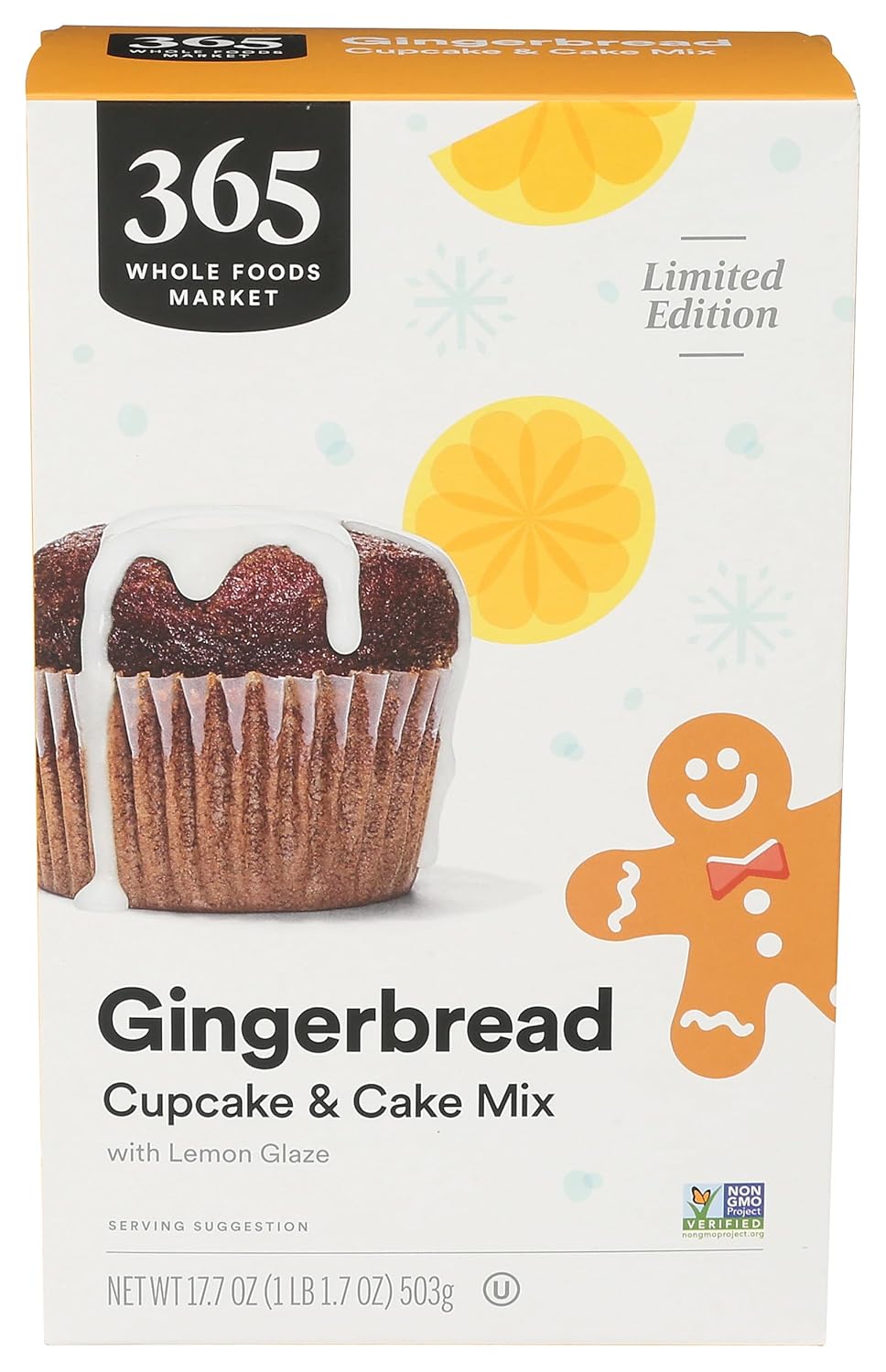 Amazon.com : 365 by Whole Foods Market Gingerbread Cupcake & Cake Mix ...