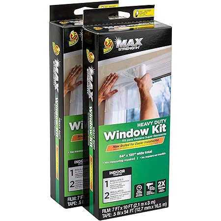 Duck MAX Strength Window Insulation Kit, Winter Window Seal Kit Fits ...
