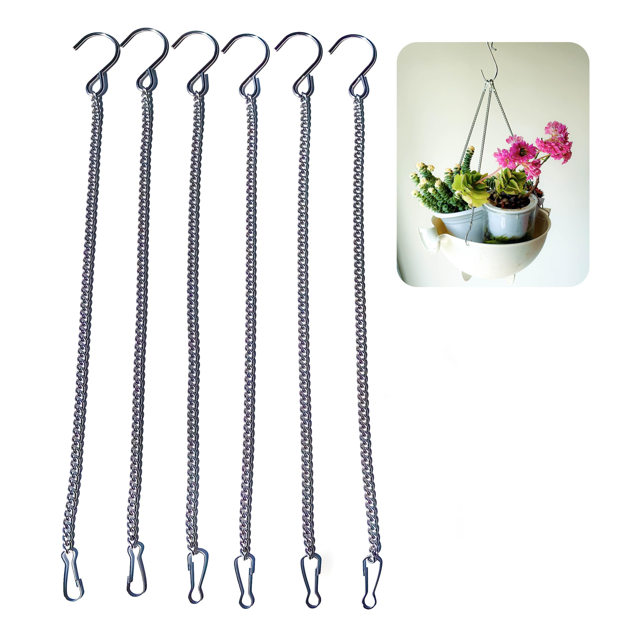 Amazon.com: lightstar 6Pack-12Inch Hanging Chain with Hooks for Bird ...