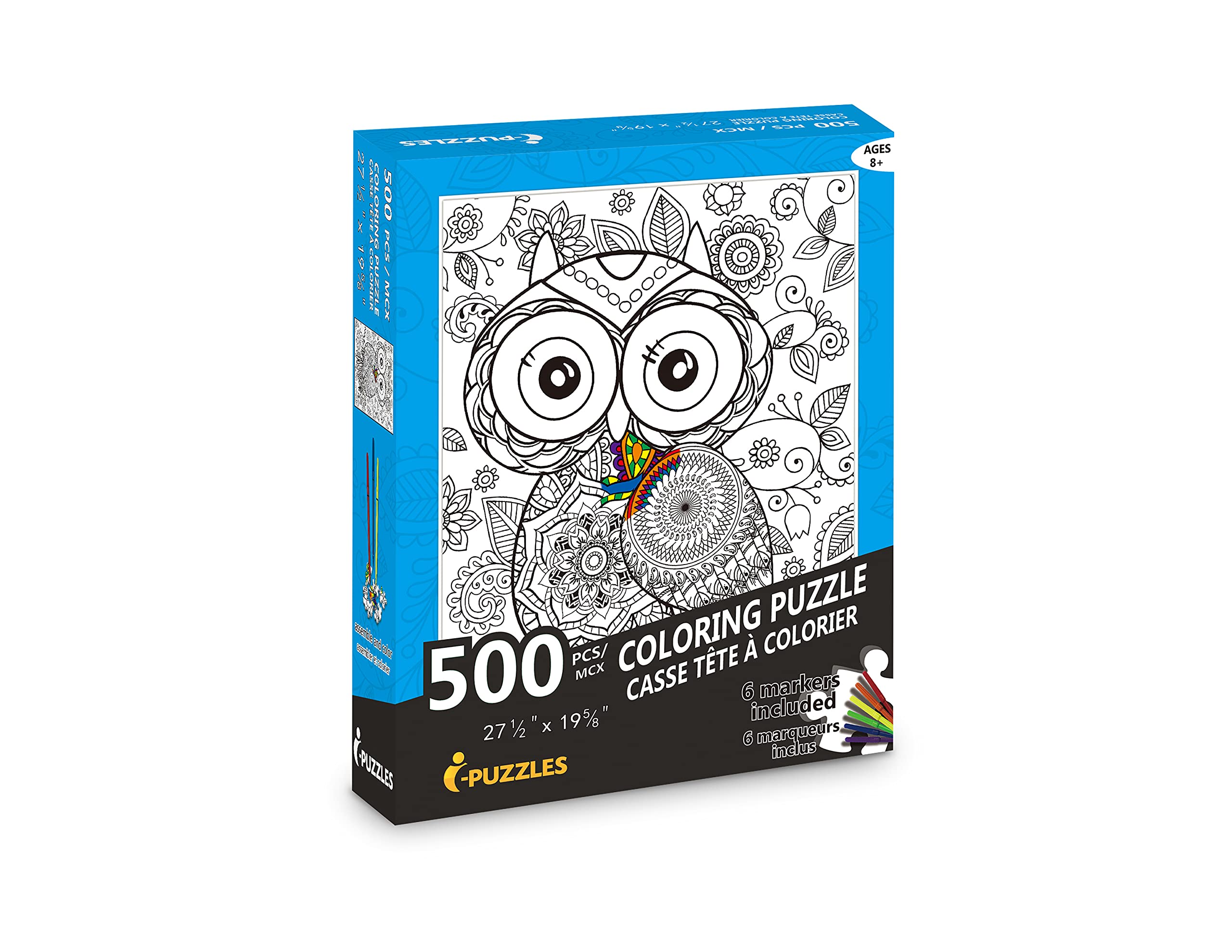 Amazon.com: Jigsaw Puzzle | OWL | DIY Coloring Jigsaw Puzzle with Color ...