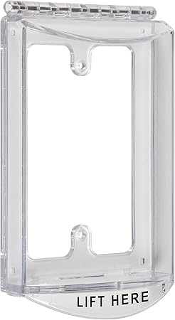 Safety Technology International, Inc. STI-6519 Single-Gang Hinged Clear ...