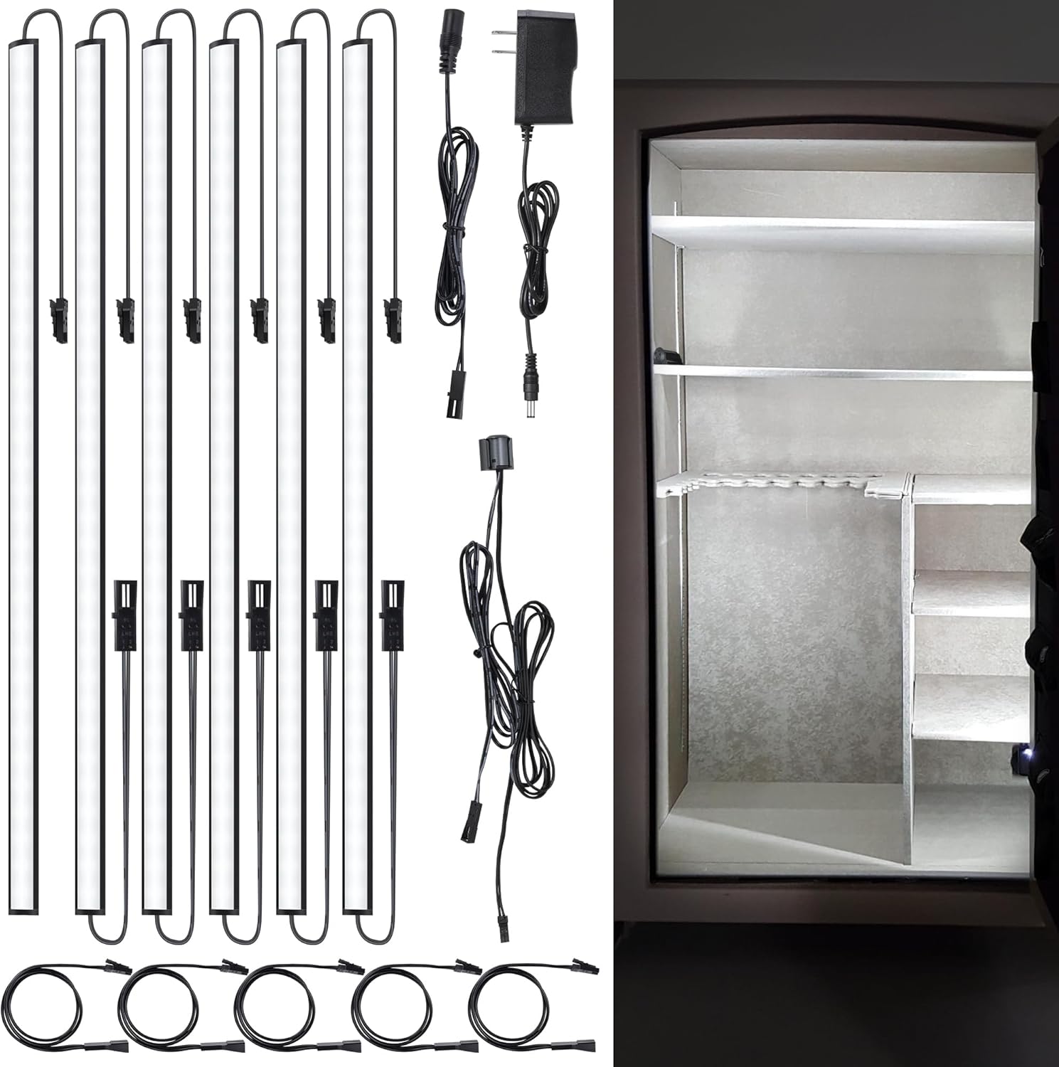 JUSJUBR Gun Safe Light Kit - Door Activated Safe Lights, 6 PCS x 12 ...