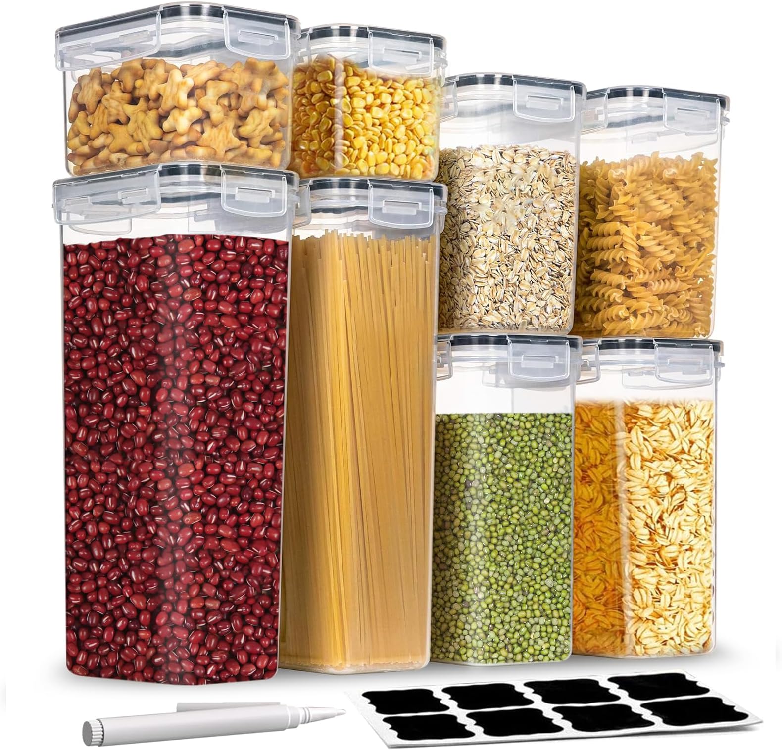 Cookify Set de Recipientes Herméticos de Plástico para Almacenar ...