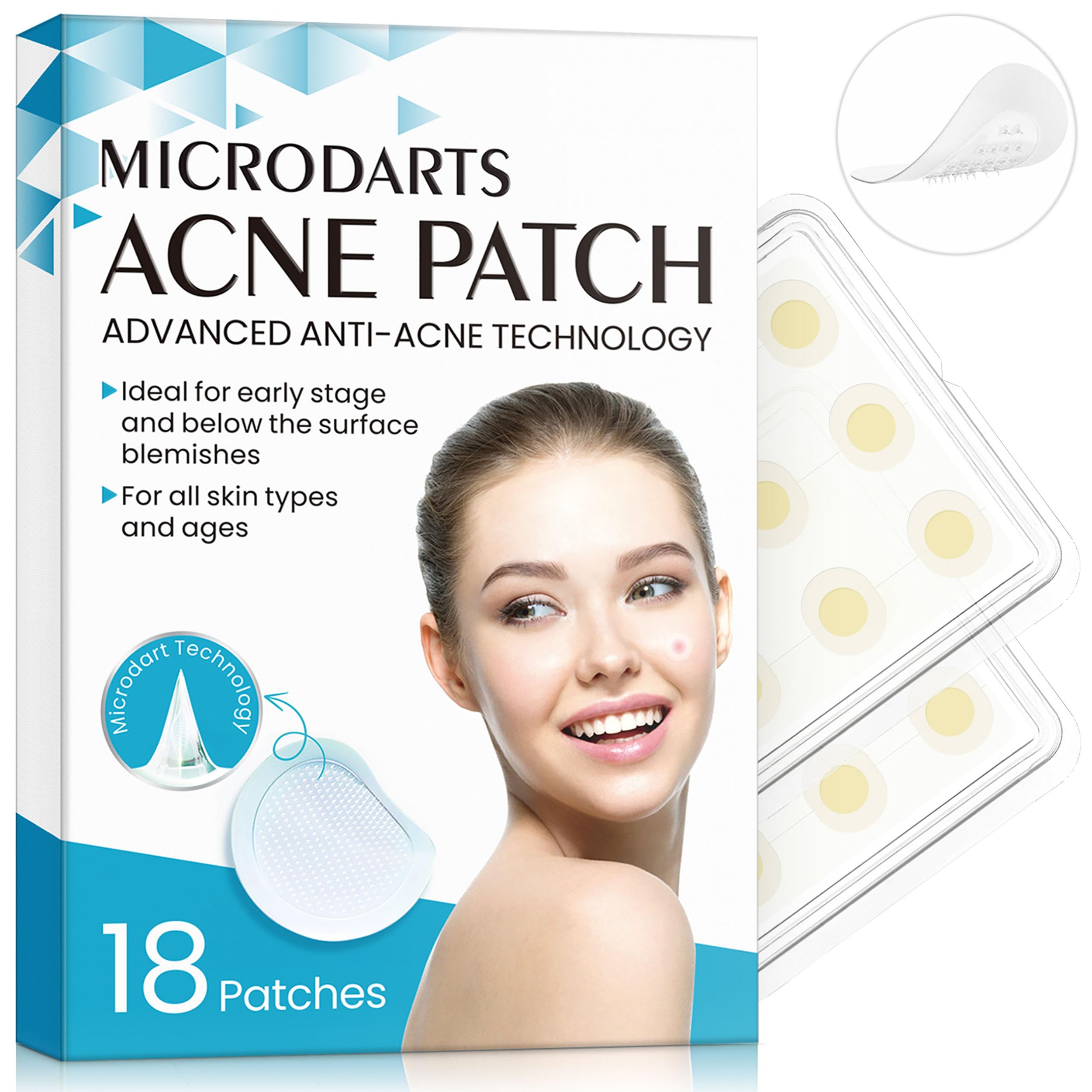 Microdart Acne Patch -18Pcs Nano Micro Needle Acne Pimple Patches ...