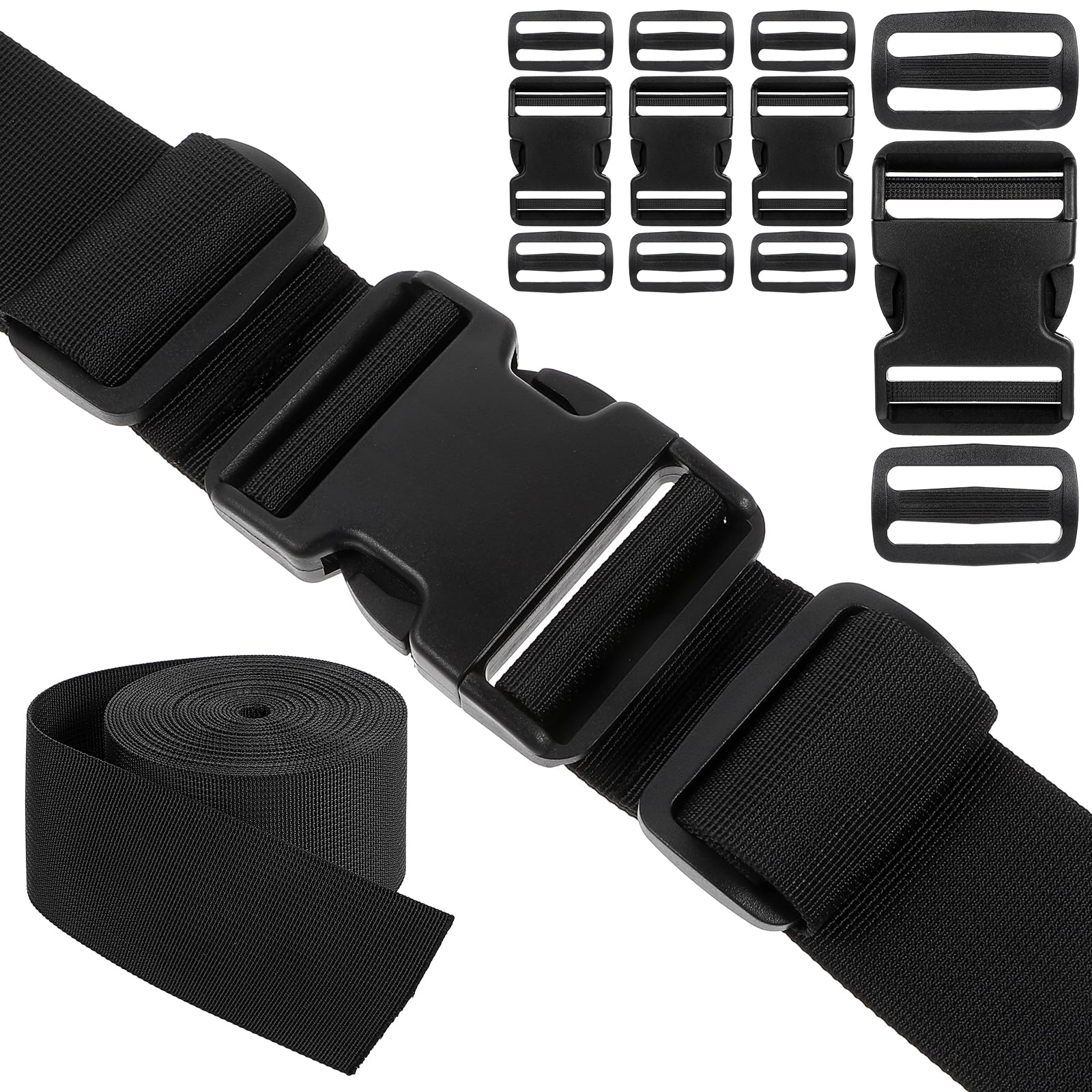 Amazon.com: JOUTYFOR 2" Straps and Buckles Set: 6 Yard Nylon Webbing 2 ...