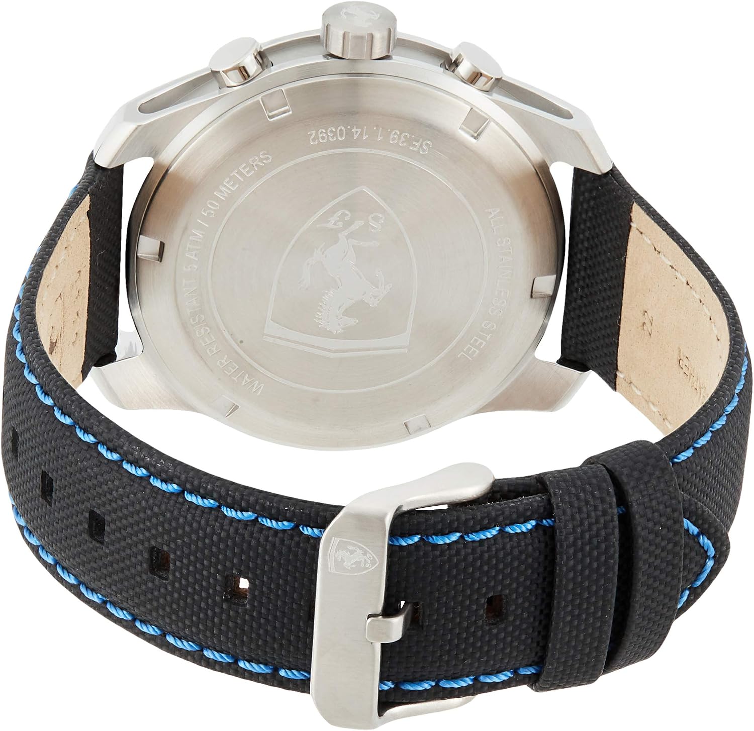 Scuderia Ferrari Mens Chronograph Quartz Watch with Leather Strap ...