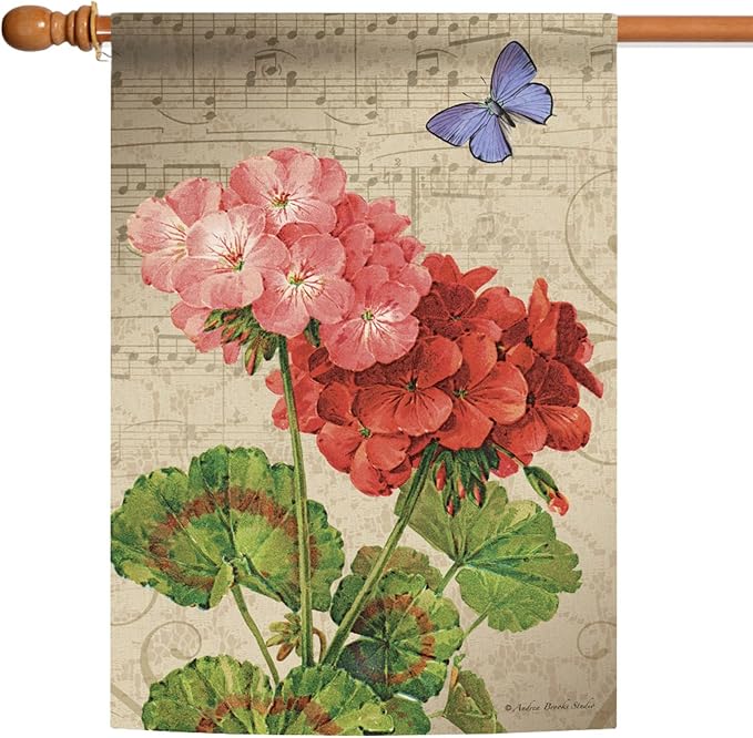 Amazon.com : Toland Home Garden 1010195 Geranium Arrangement Flower ...