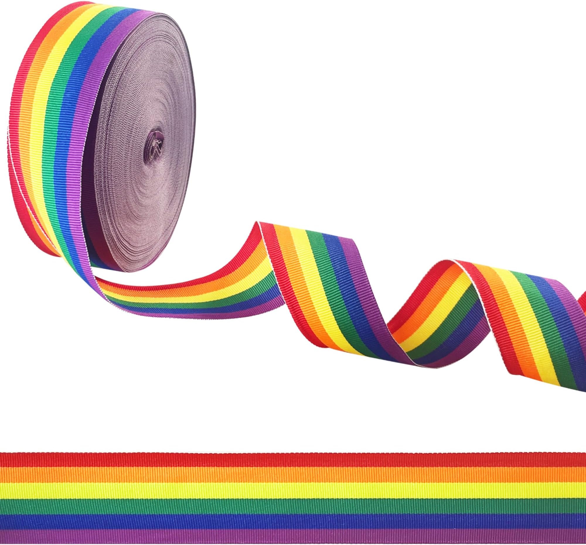 Amazon.com: Niwkkhip Rainbow Stripe Ribbon - 32.8 Yards, LGBT Pride for ...