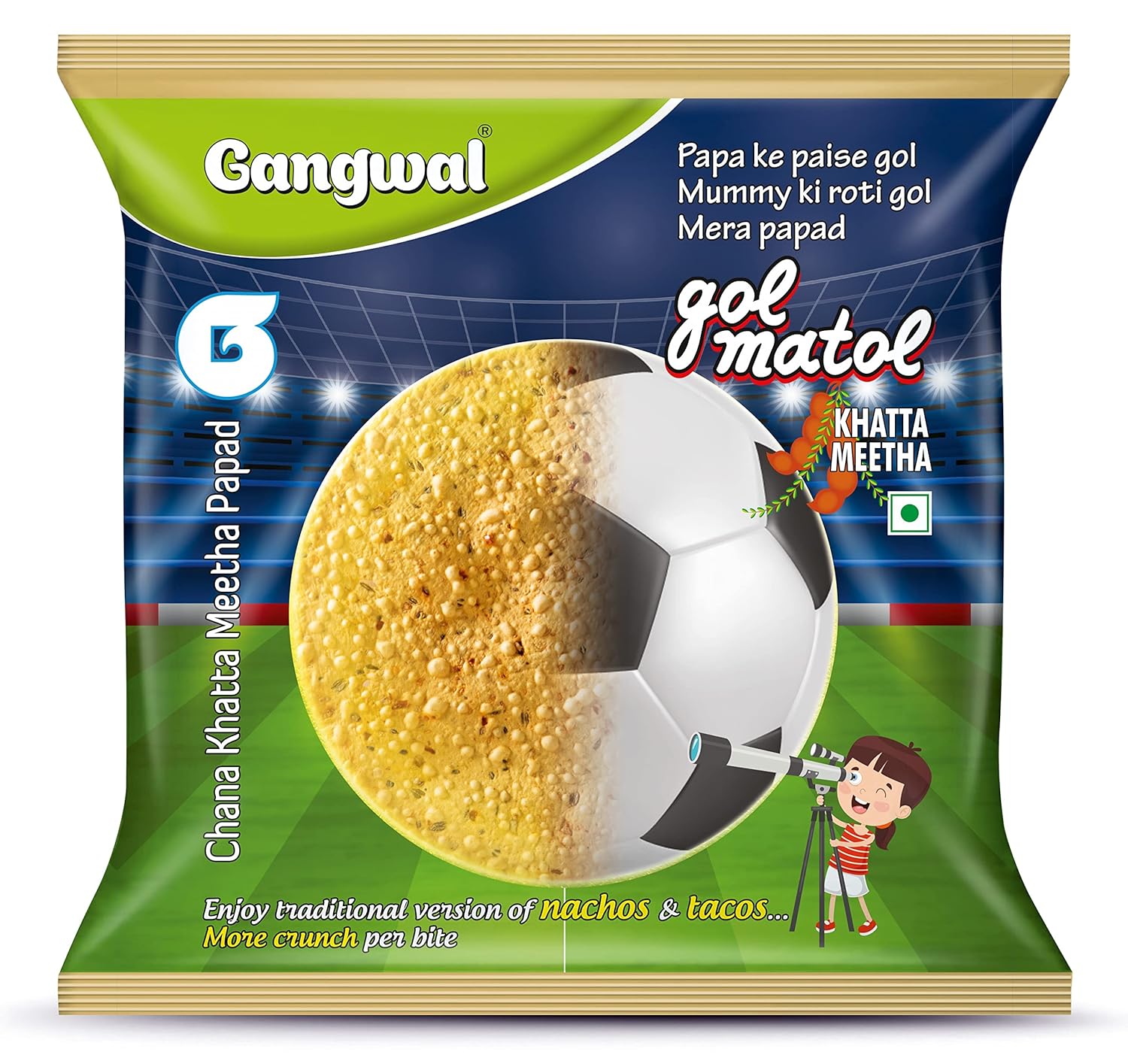 Gangwal Chana Khatta Meeta Papad 200gm Pack : Amazon.in: Grocery ...