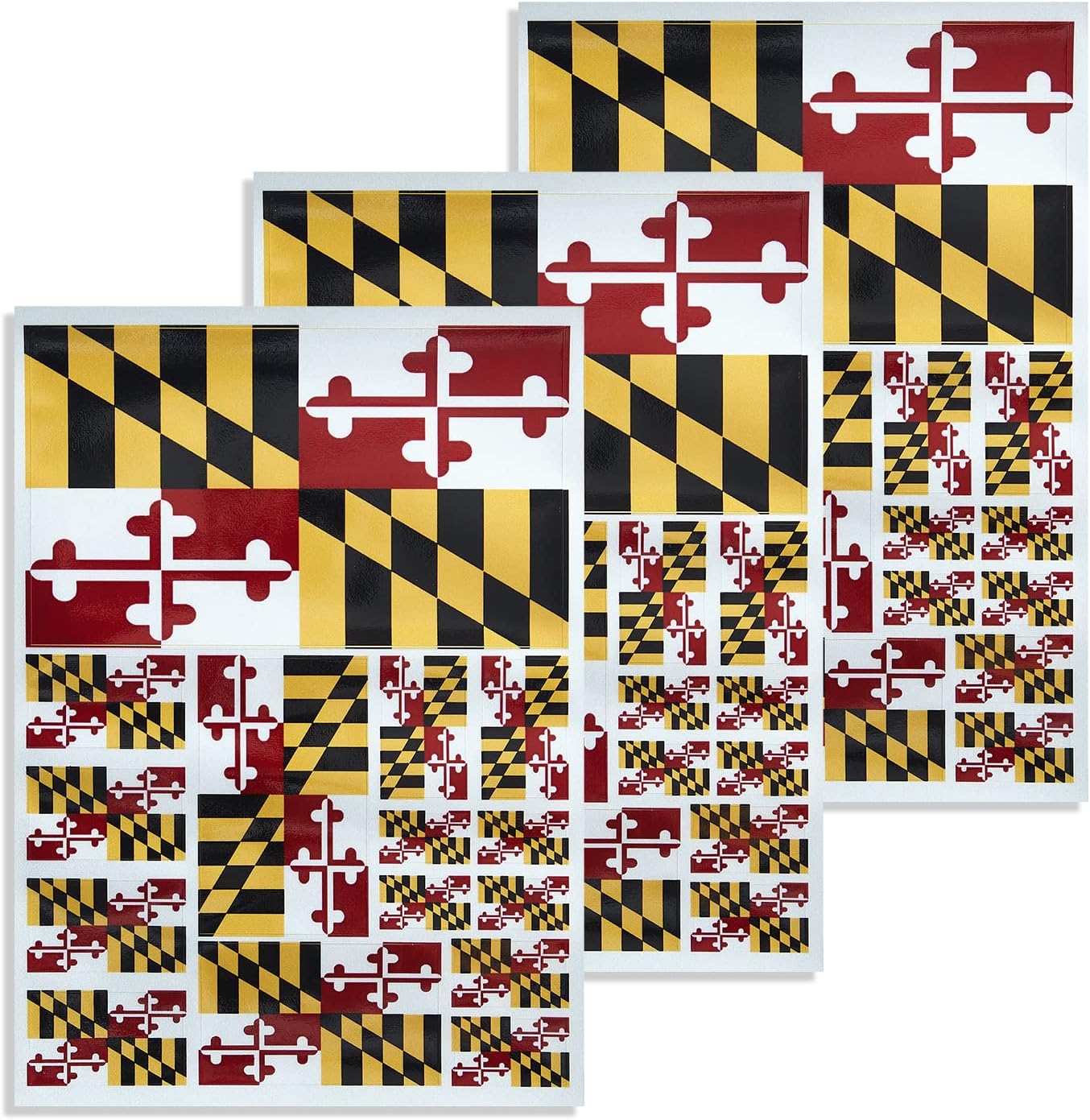 Amazon.com - CANTENDO 3Pack Maryland Flag Decal - Maryland Flags ...