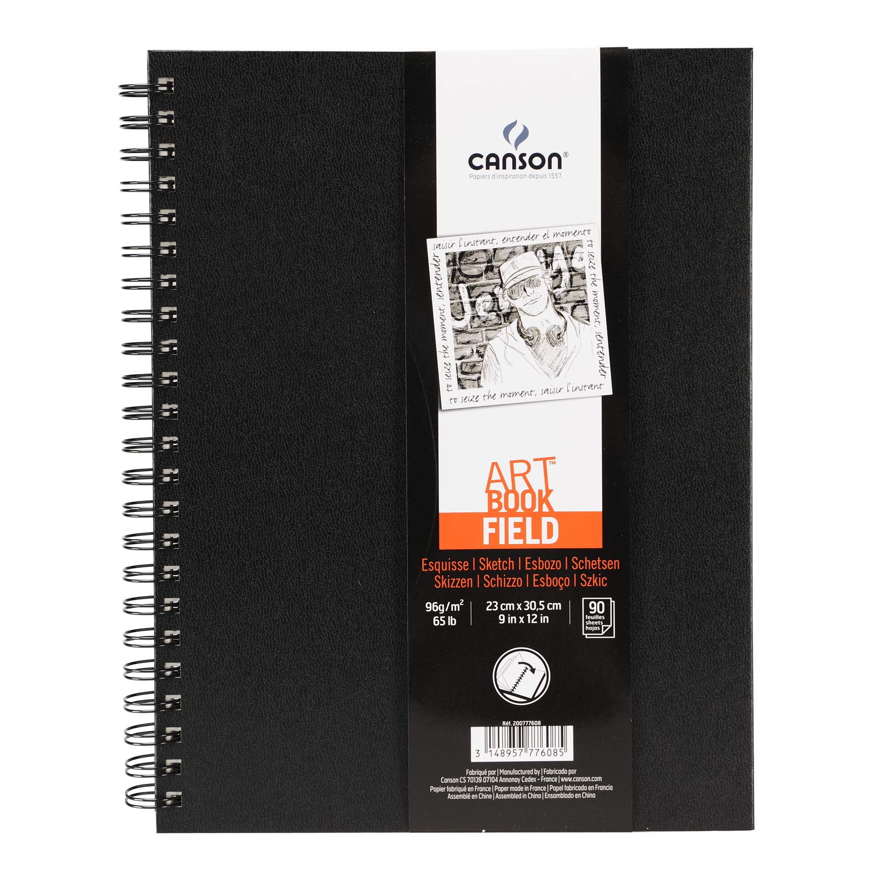 Amazon.com : Canson Field Sketch Book Fine, 96 g/m² 90 Pages Per Pad ...