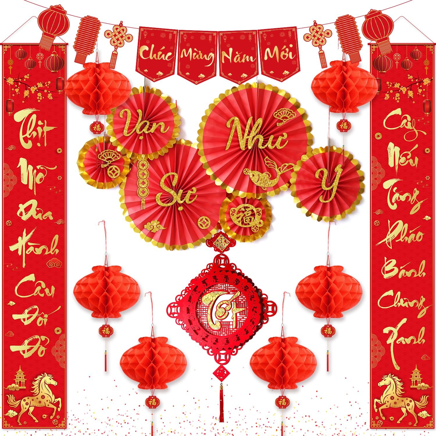 Amazon.com: Tet Decorations Vietnamese 2026, Vietnamese New Year ...
