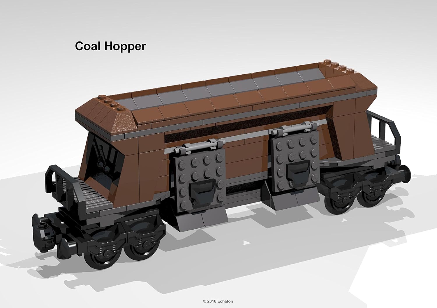 8-Wheel Coal Hopper: Lego MOC instructions (LEGO Train MOC plans) eBook ...