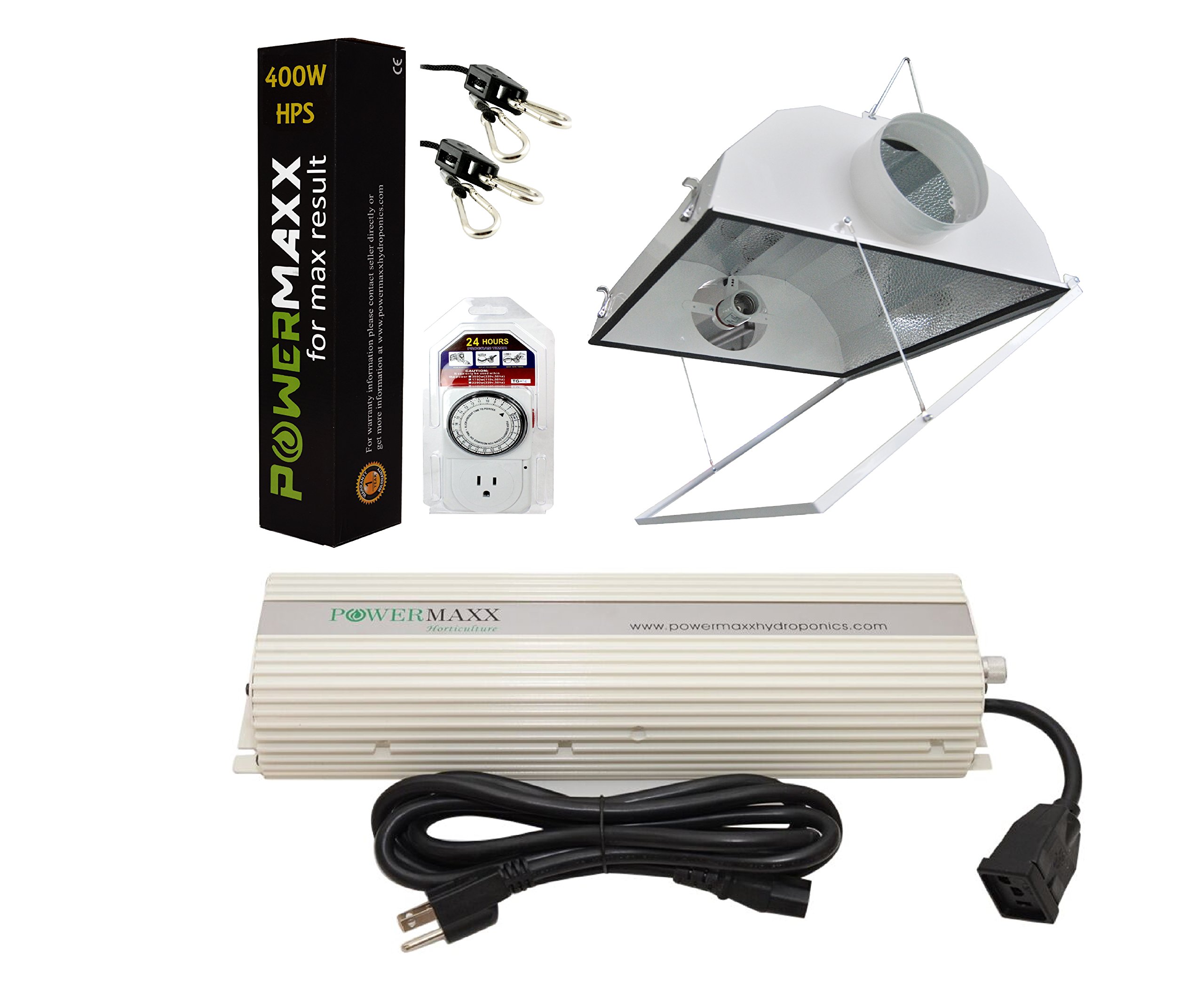Buy Powermaxx GLSETRS8M 400 Watt Grow Light Digital Dimmable HPS System ...